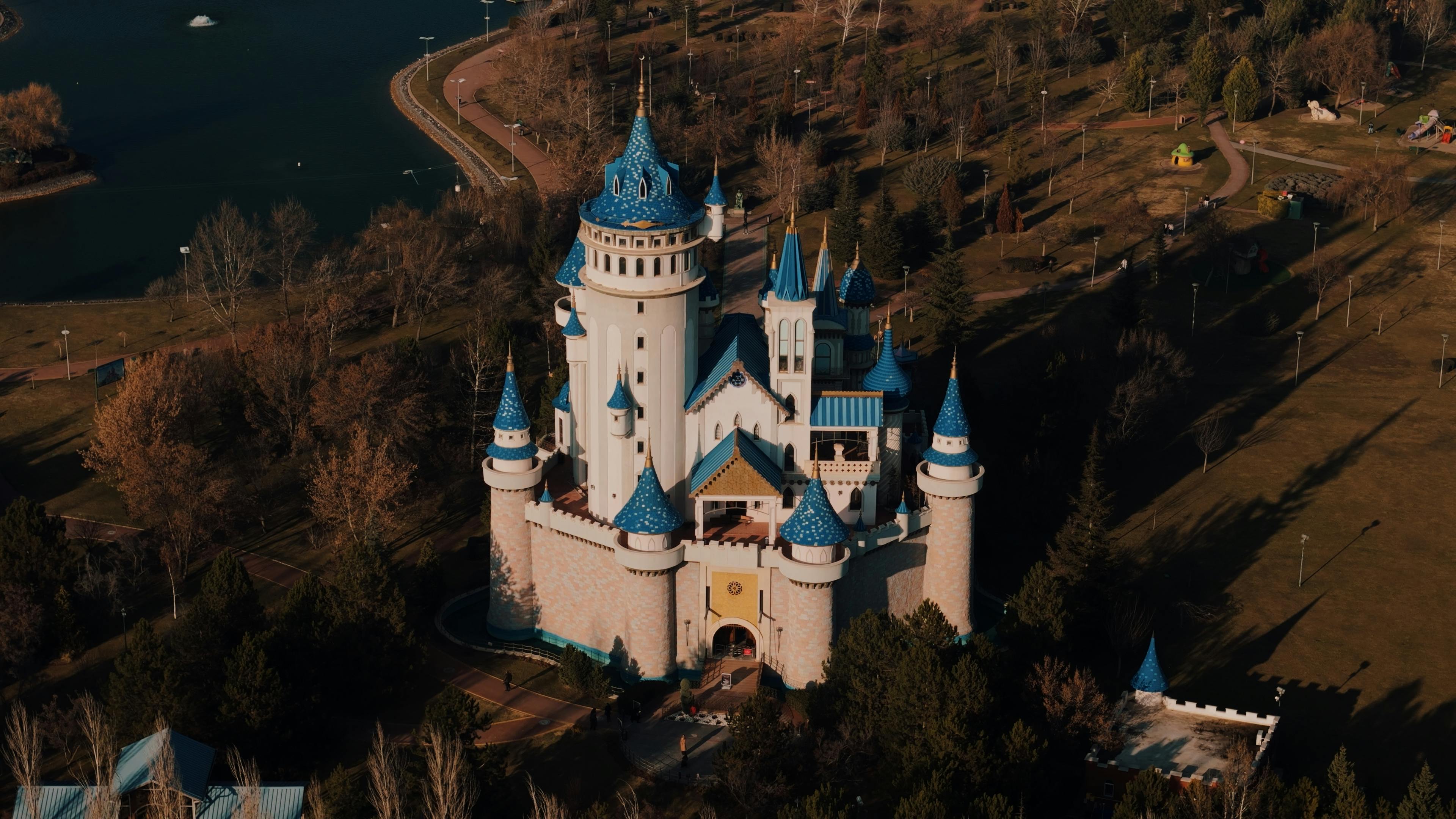 Aerial View of Fairytale Castle in Sazova Park, Turkey · Free Stock Photo
