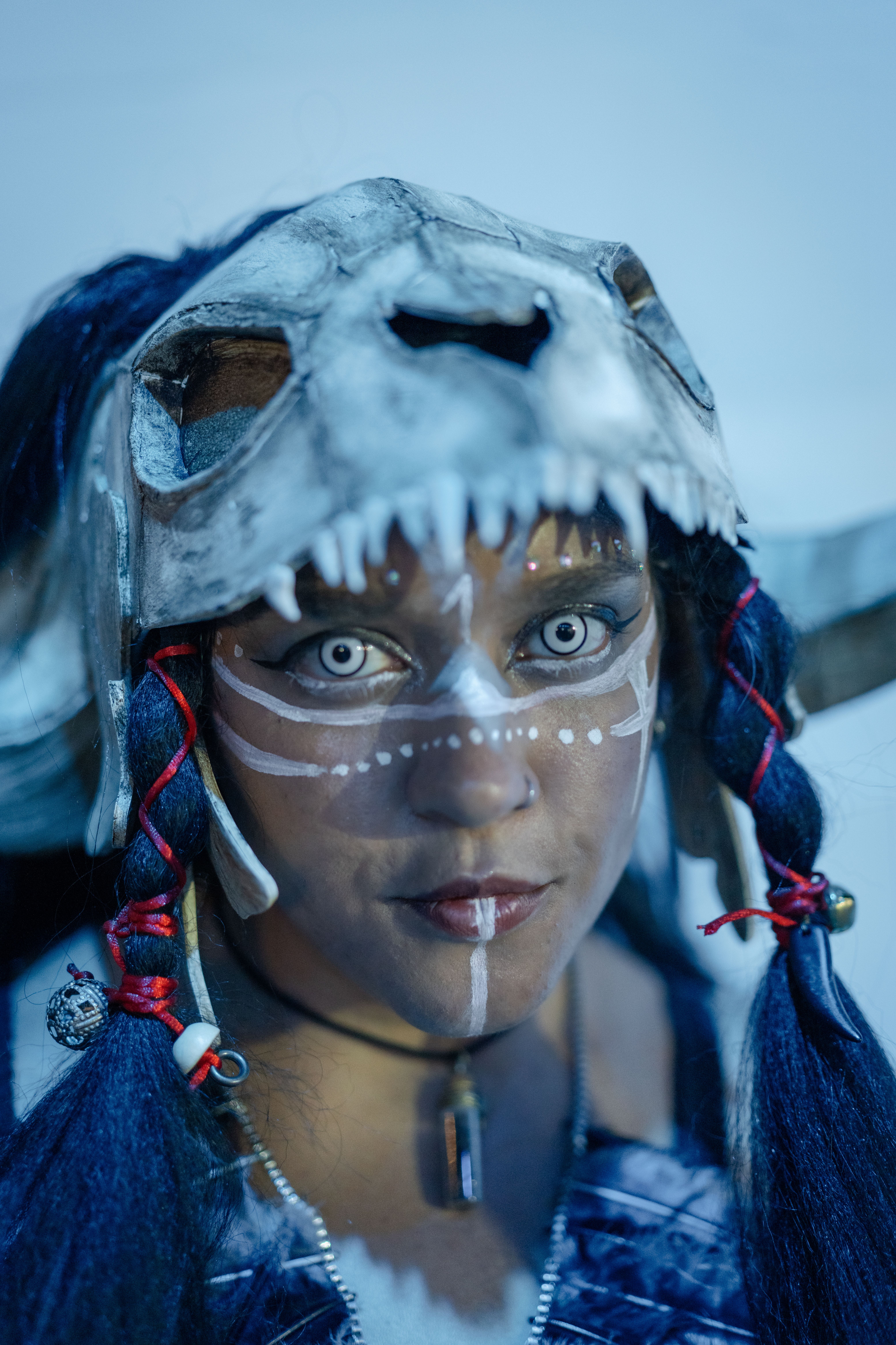 Fantasy Cosplay with Dramatic Skull Headgear · Free Stock Photo