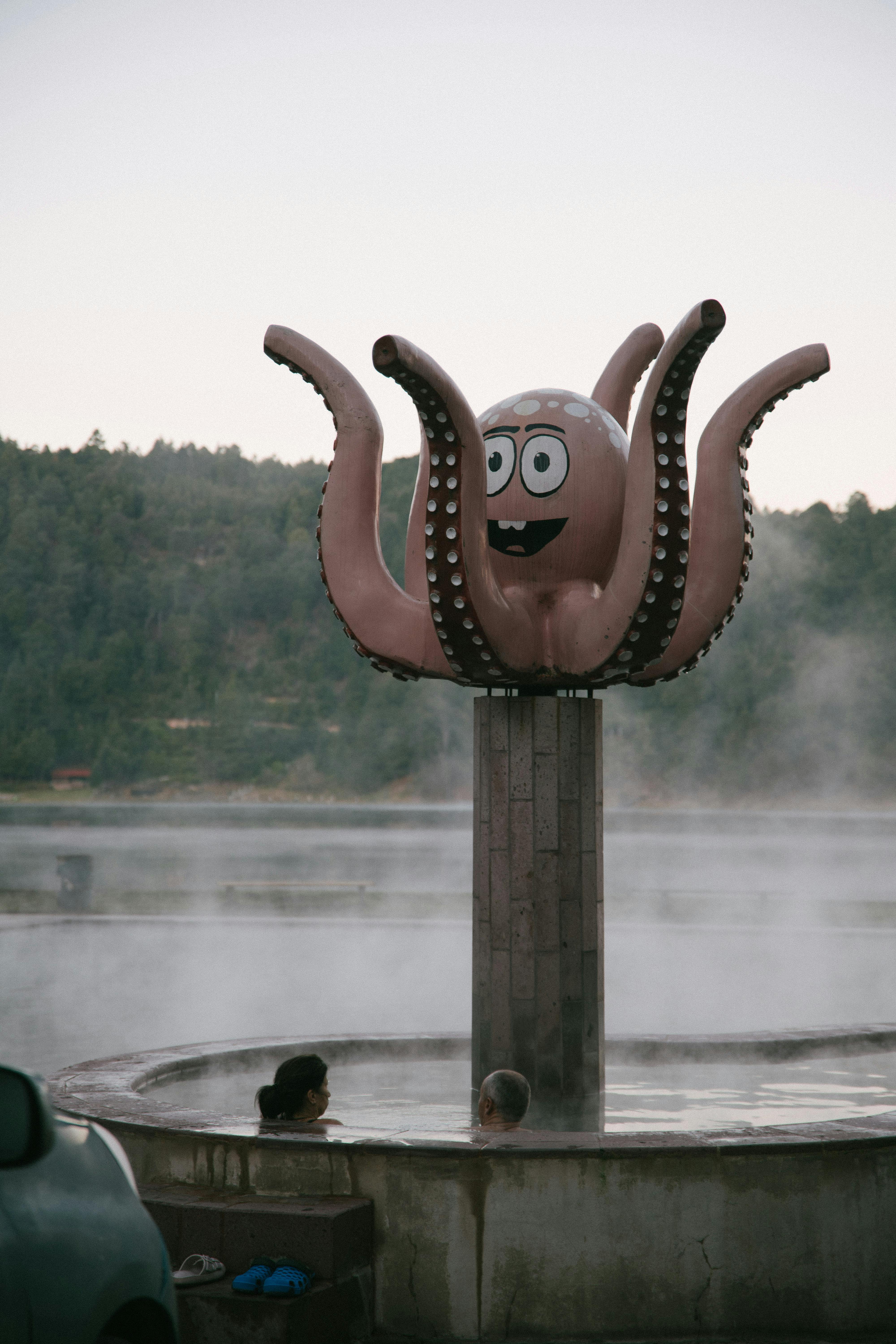 Playful Octopus Sculpture in Los Azufres Hot Springs · Free Stock Photo