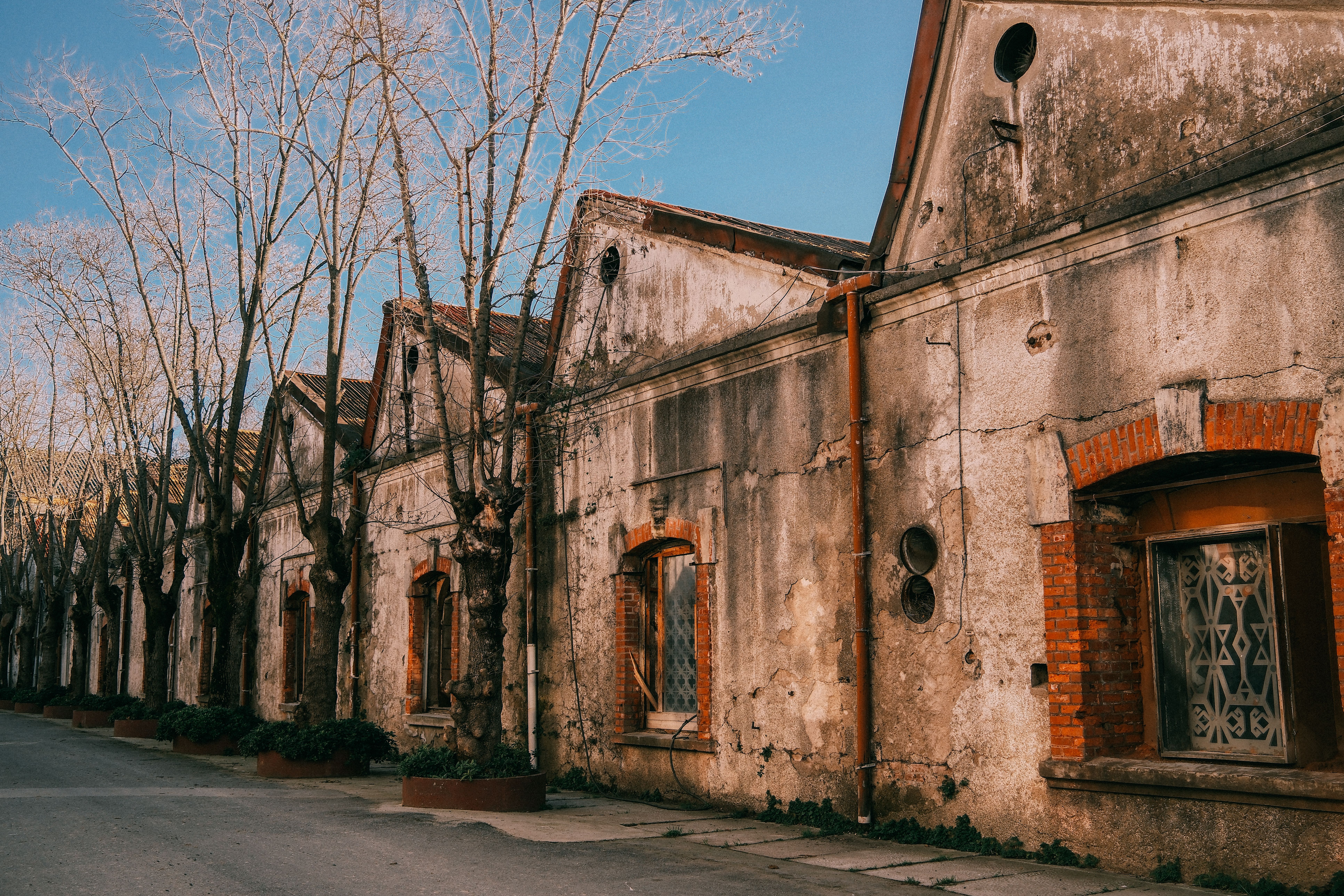 Historic Vintage Industrial Building Facade · Free Stock Photo