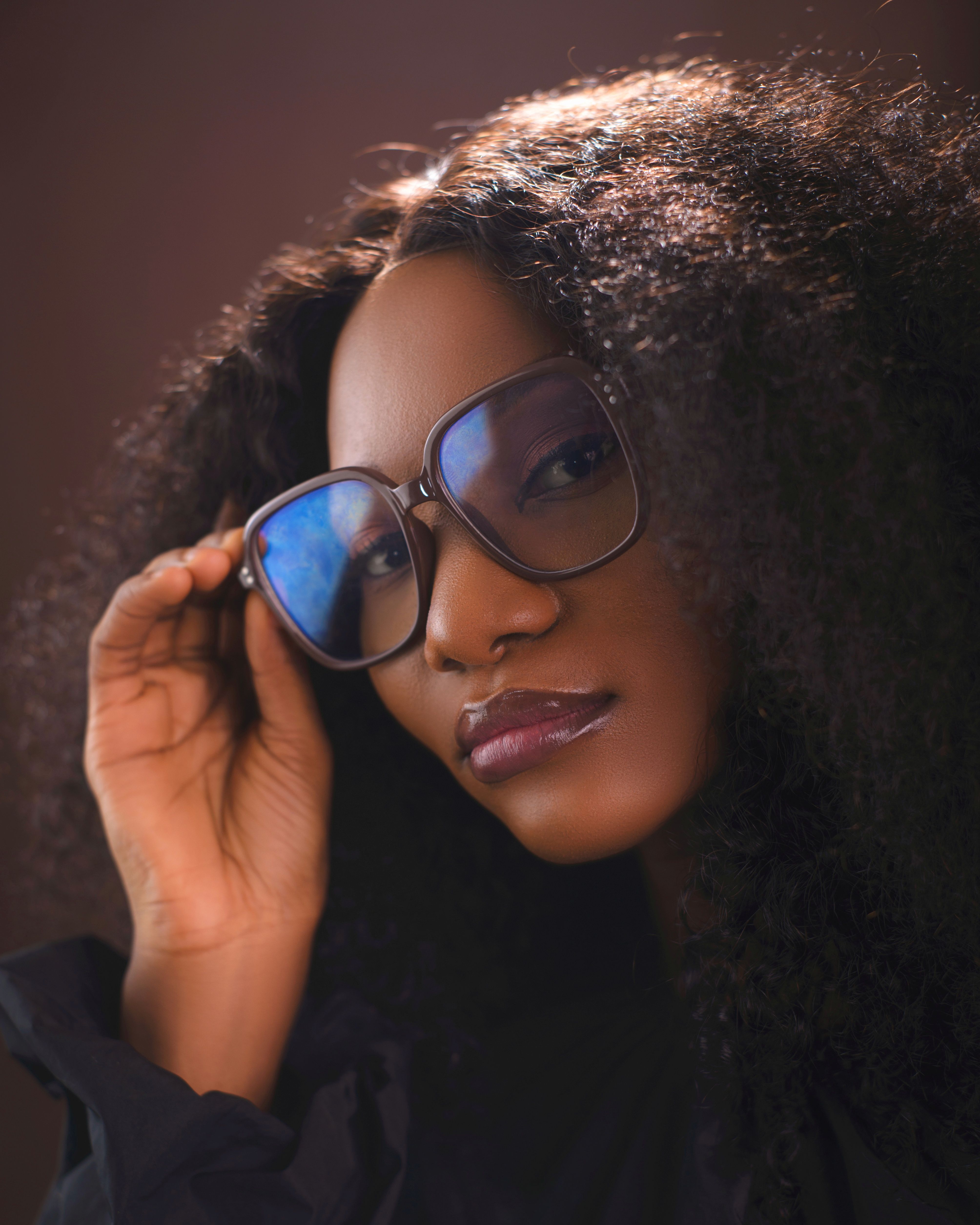 Portrait of Woman Wearing Stylish Glasses · Free Stock Photo