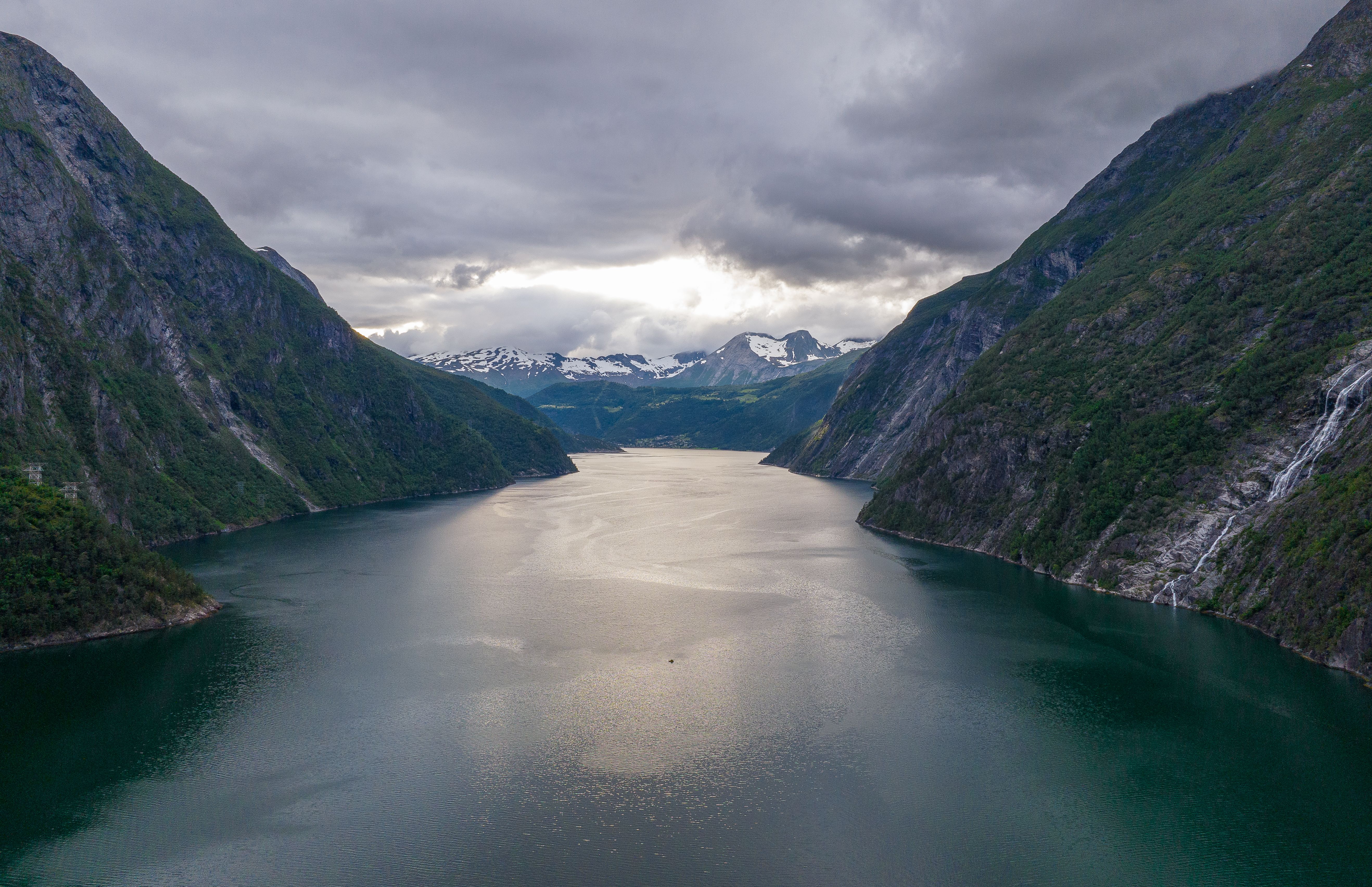 Stunning Aerial View of Norwegian Fjord · Free Stock Photo