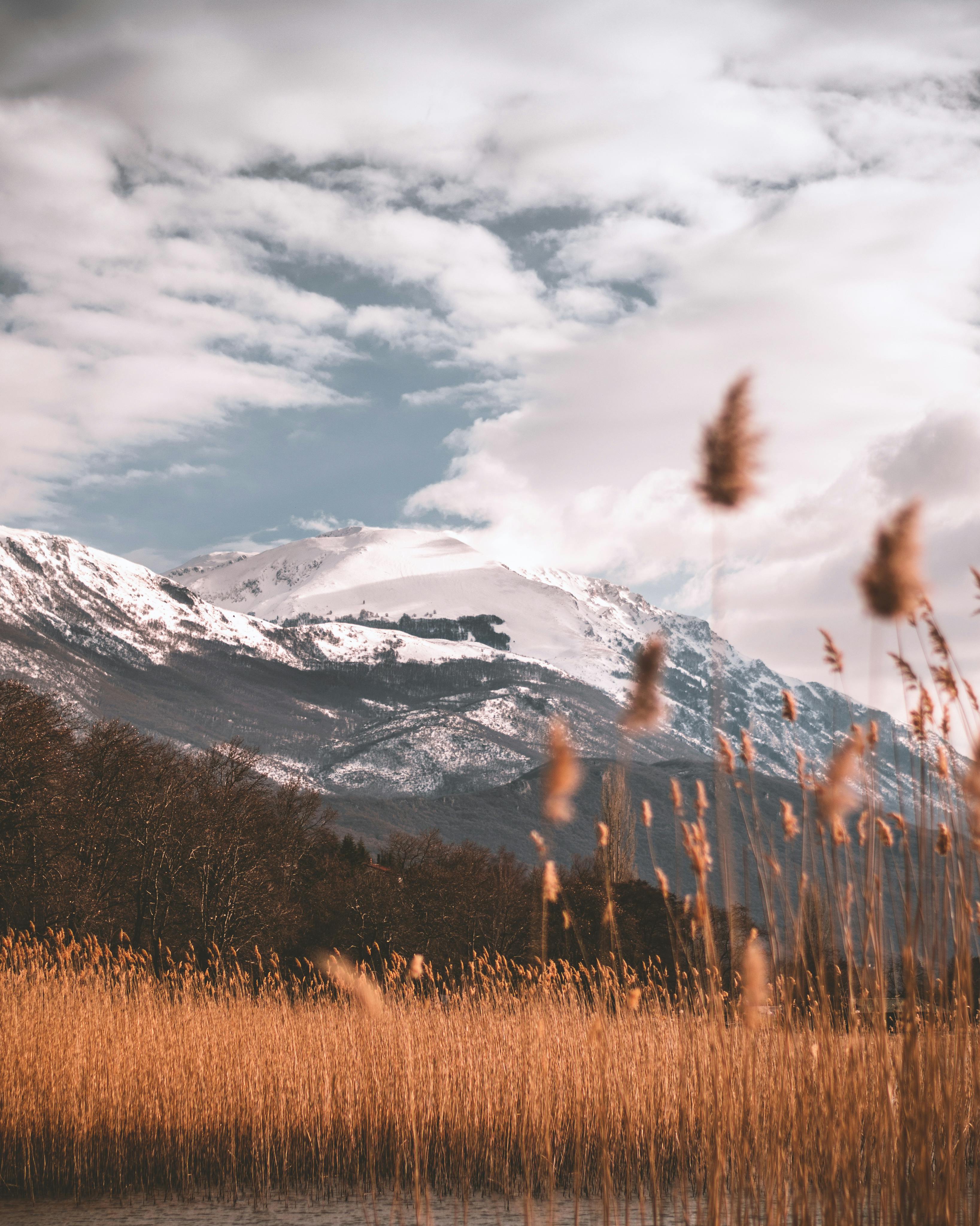 Scenic Winter View of Snow-Capped Mountains in Ohrid · Free Stock Photo