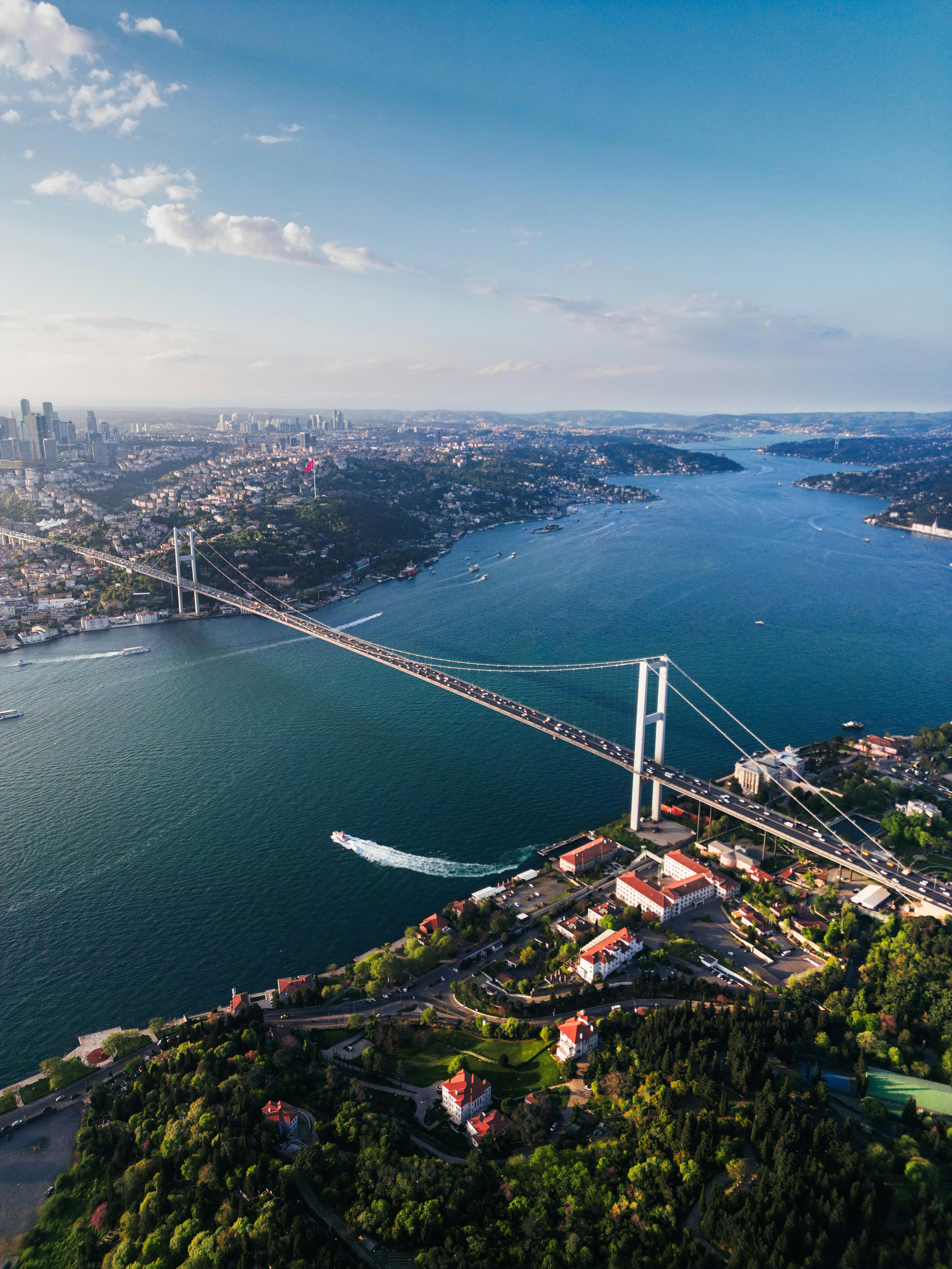Aerial View of Bosphorus Bridge in Istanbul · Free Stock Photo
