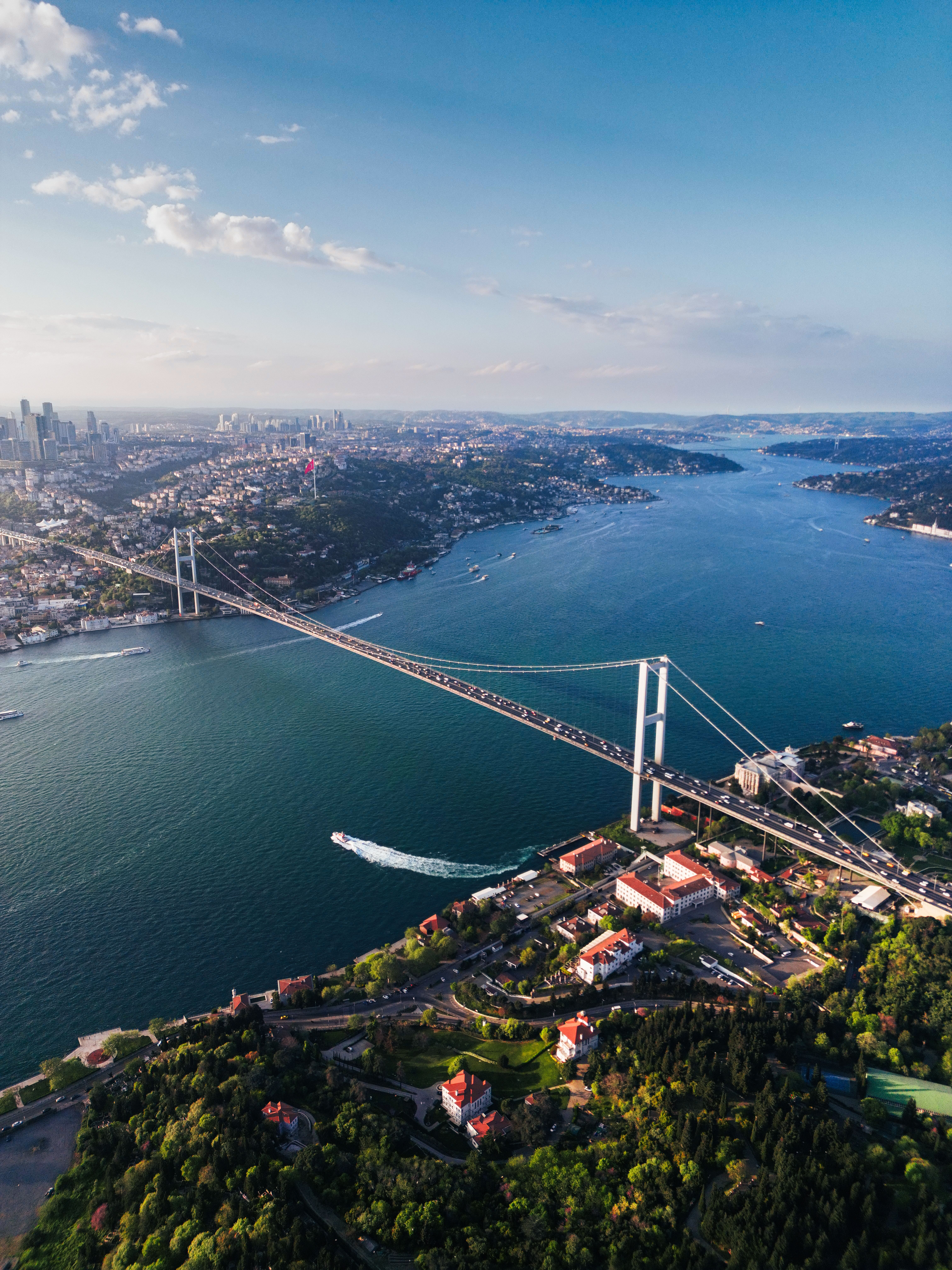 Vista Aérea Del Puente Del Bósforo En Estambul · Foto de stock gratuita