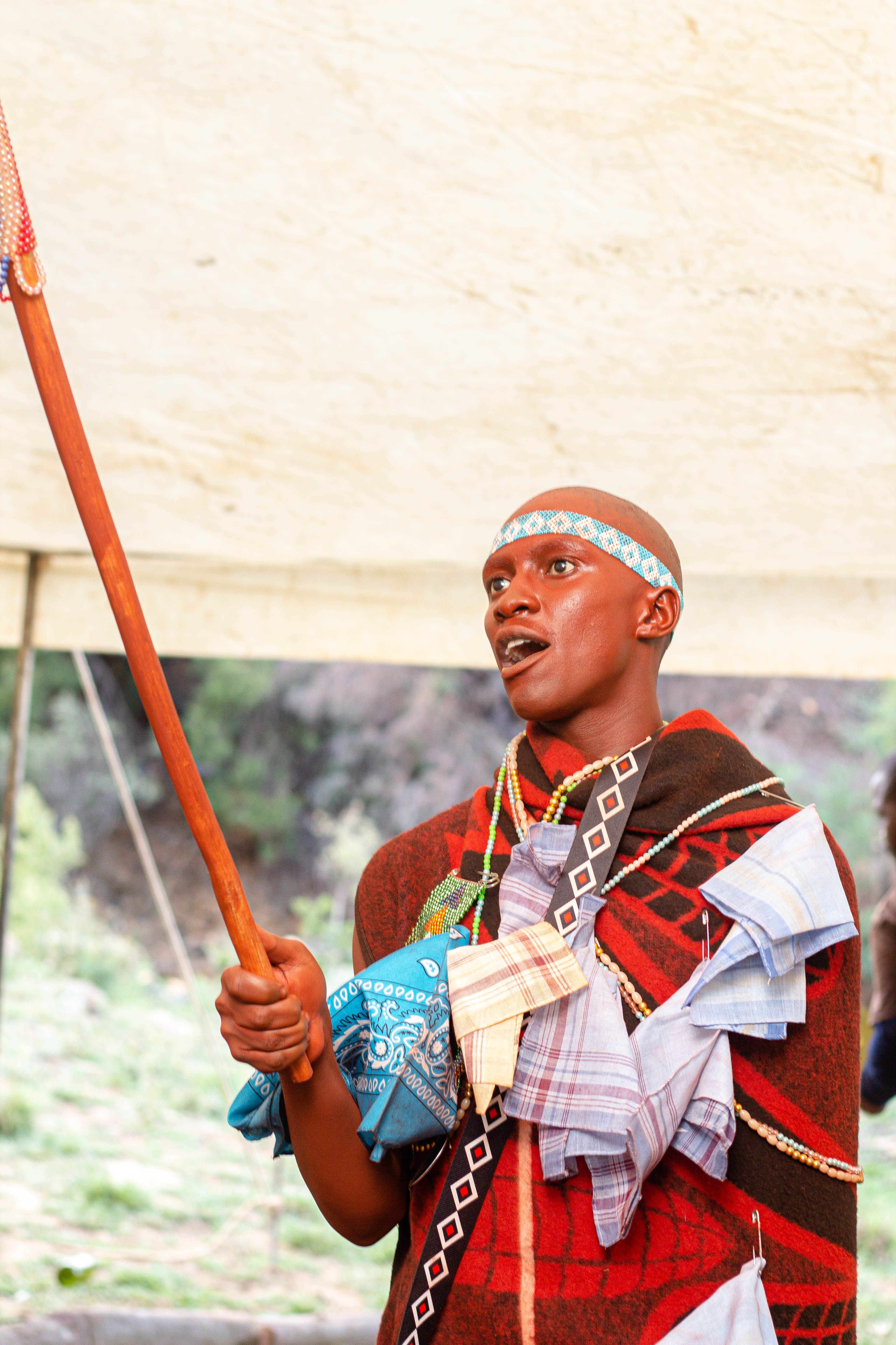 Traditional Ceremonial Performer in Colorful Attire · Free Stock Photo