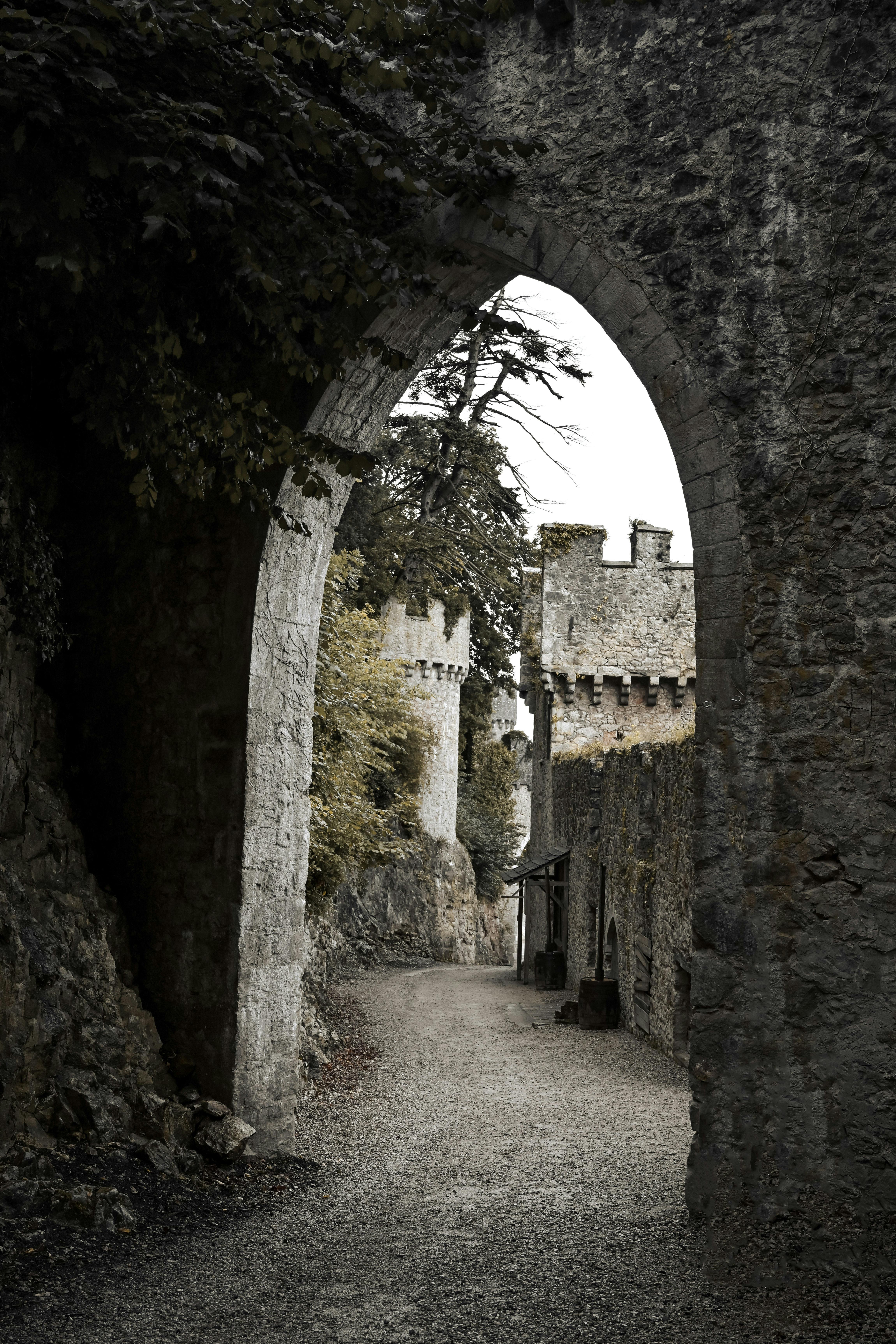 Historic Stone Castle Archway Passageway · Free Stock Photo