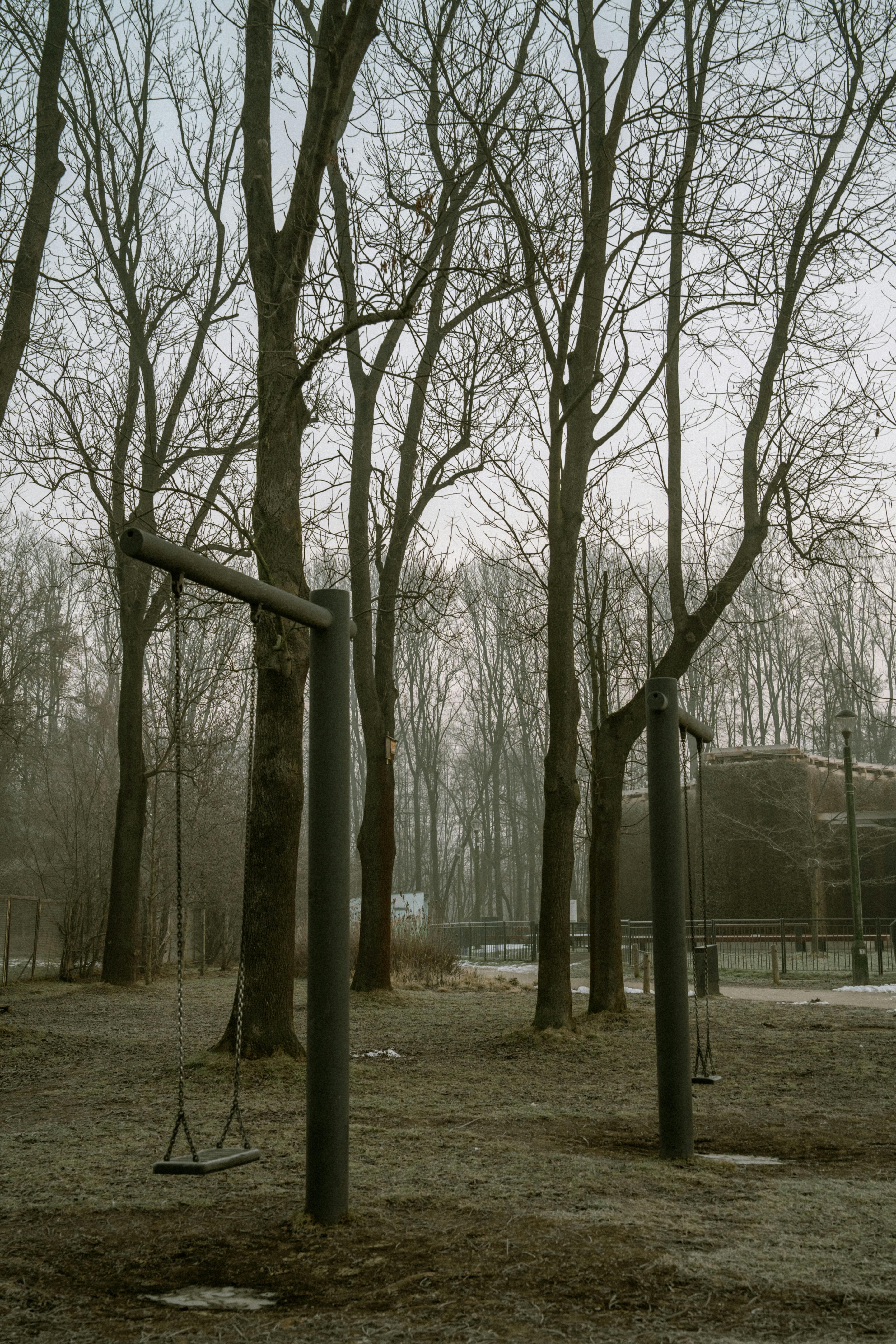 Desolate Playground in Winter Forest · Free Stock Photo