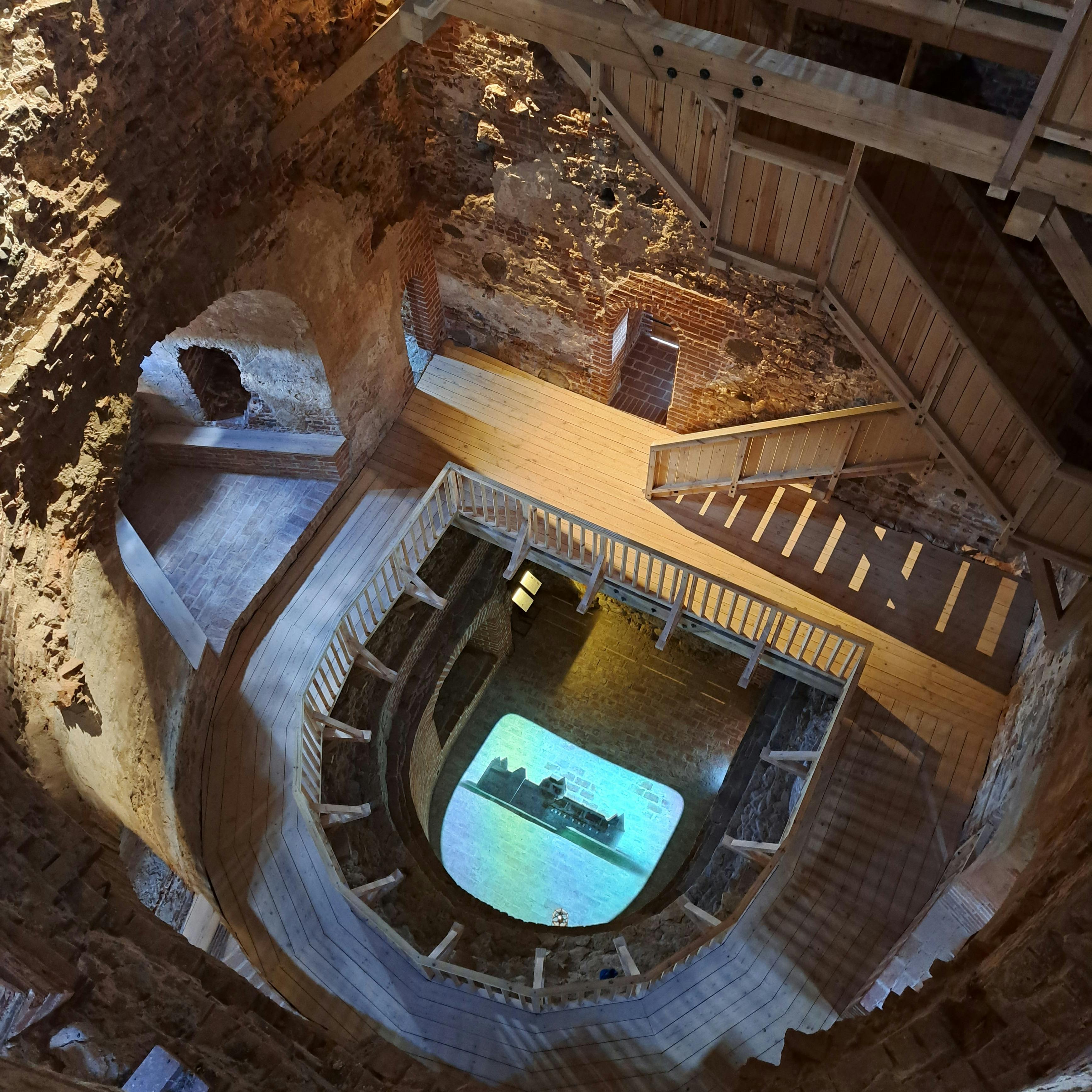 Rustic Castle Interior with Wooden Structure · Free Stock Photo