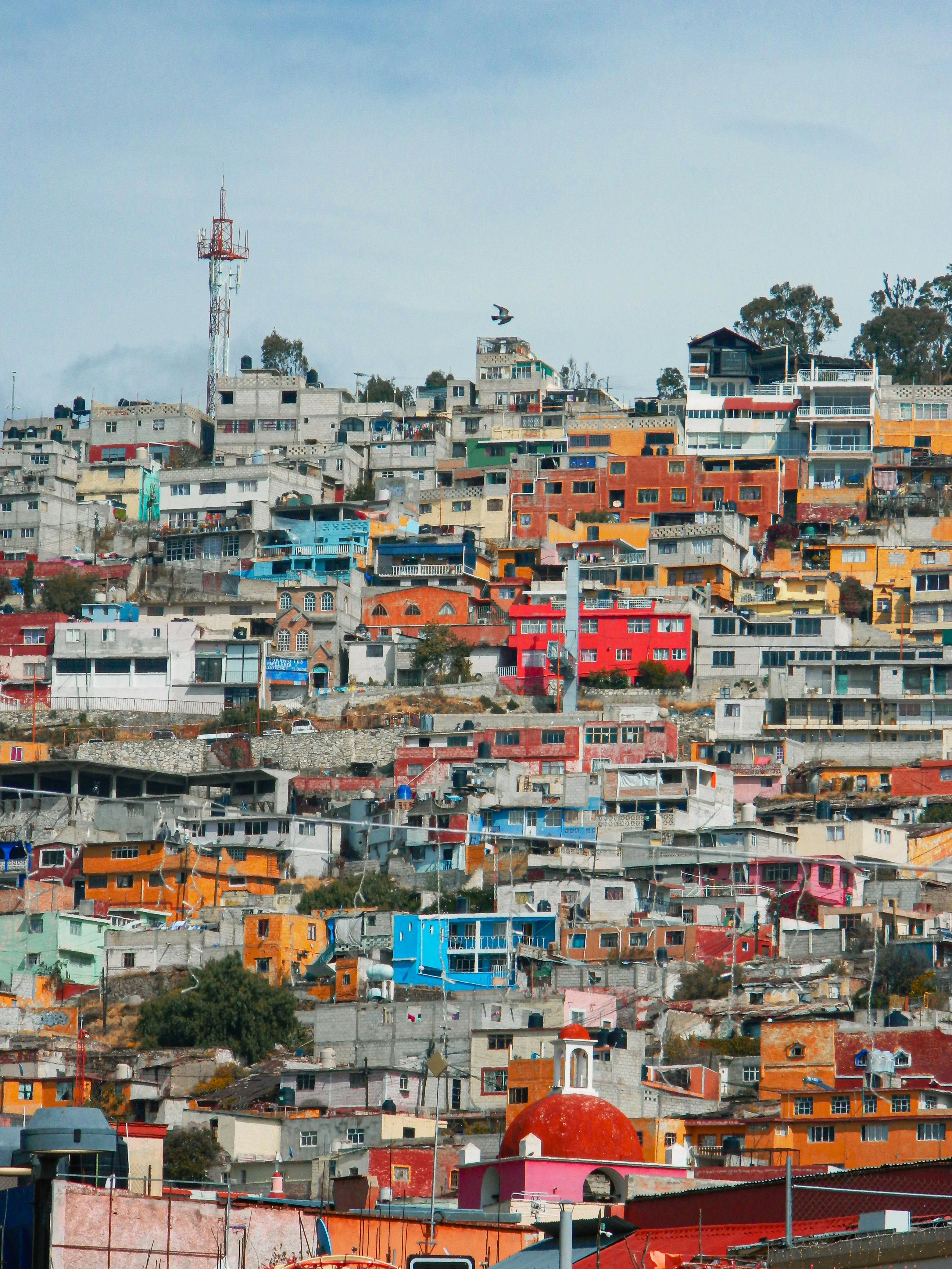 Colorful Urban Hillside in Mexico City · Free Stock Photo