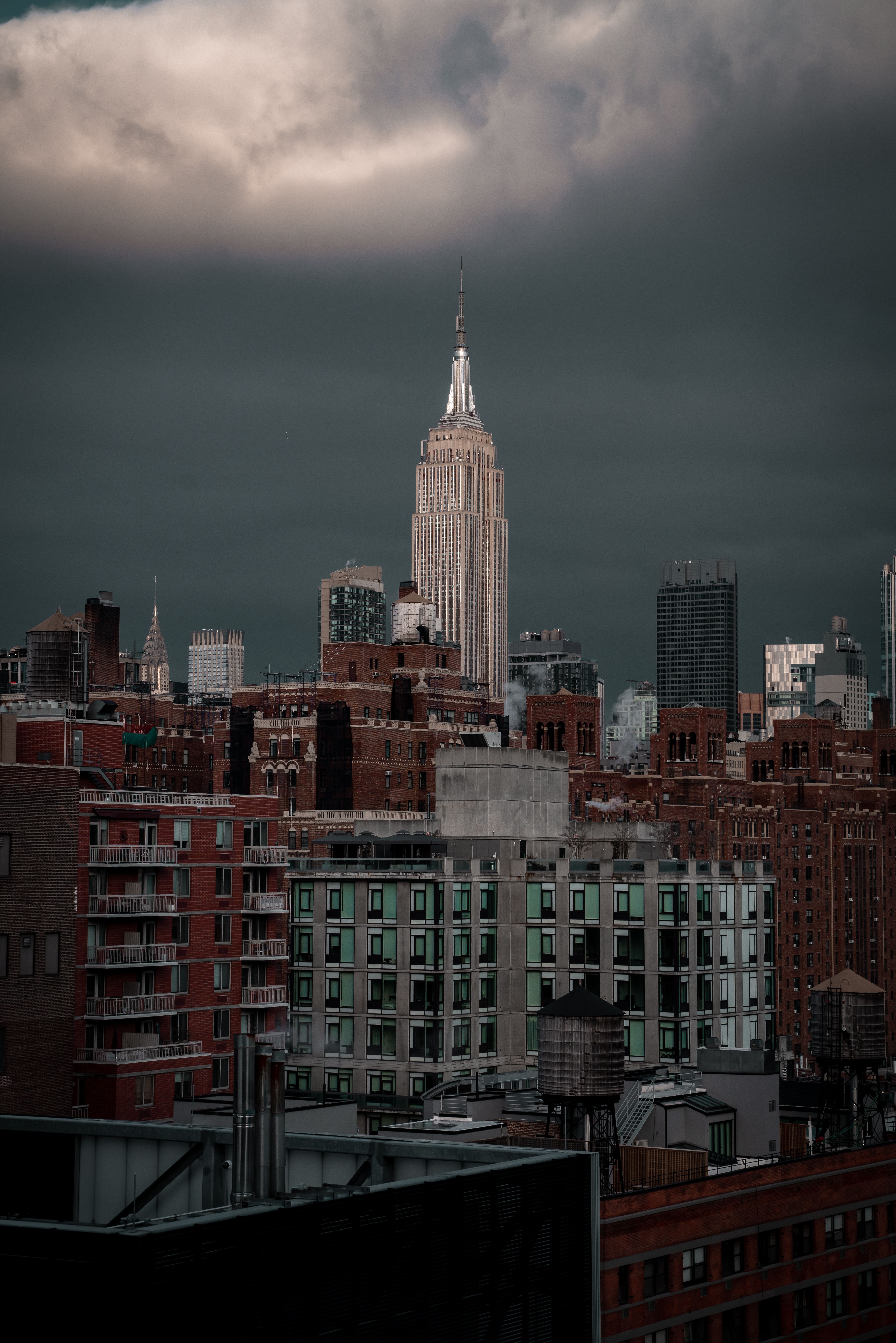 Moody New York Skyline with Empire State Building · Free Stock Photo