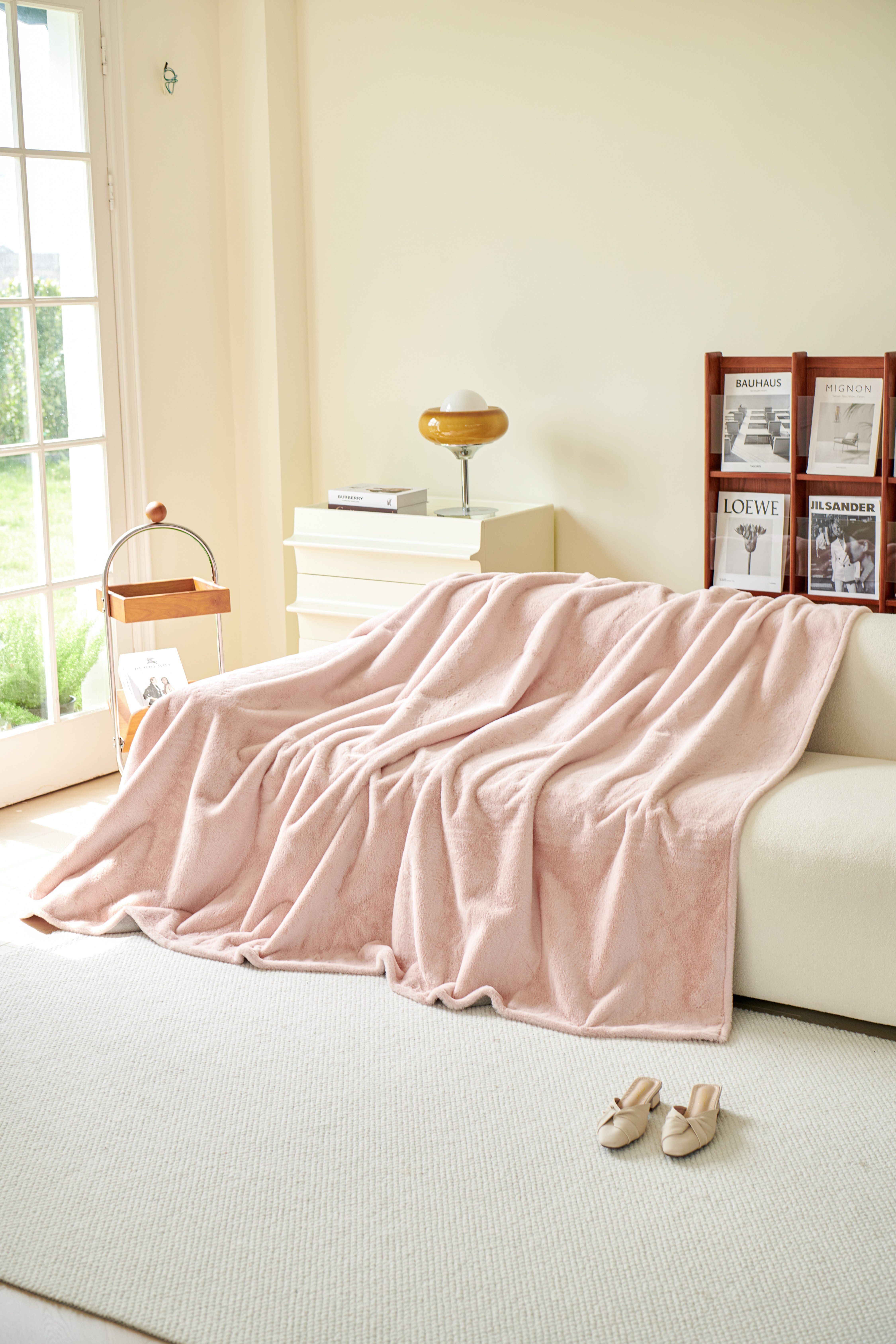 Ruang Tamu Dalam Ruangan Yang Nyaman Dengan Selimut Sofa Yang Elegan ...