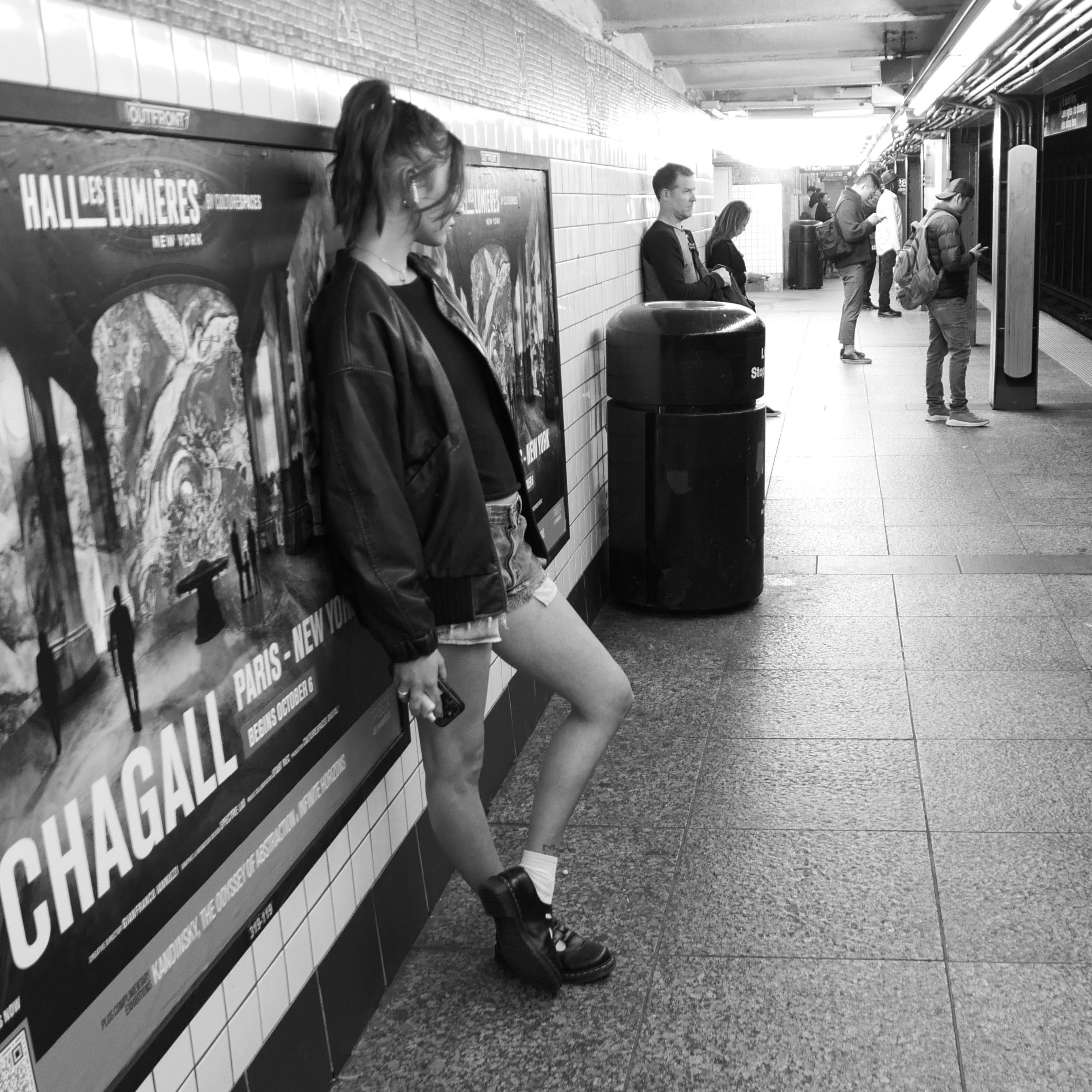 Young Woman Posing in New York Subway Station · Free Stock Photo