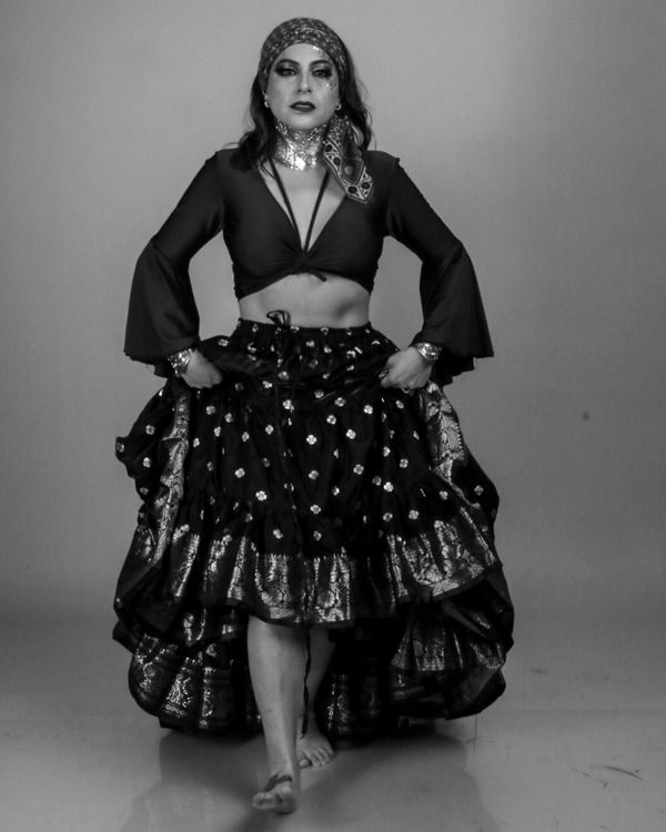 Traditional Dance Costume in Black and White · Free Stock Photo