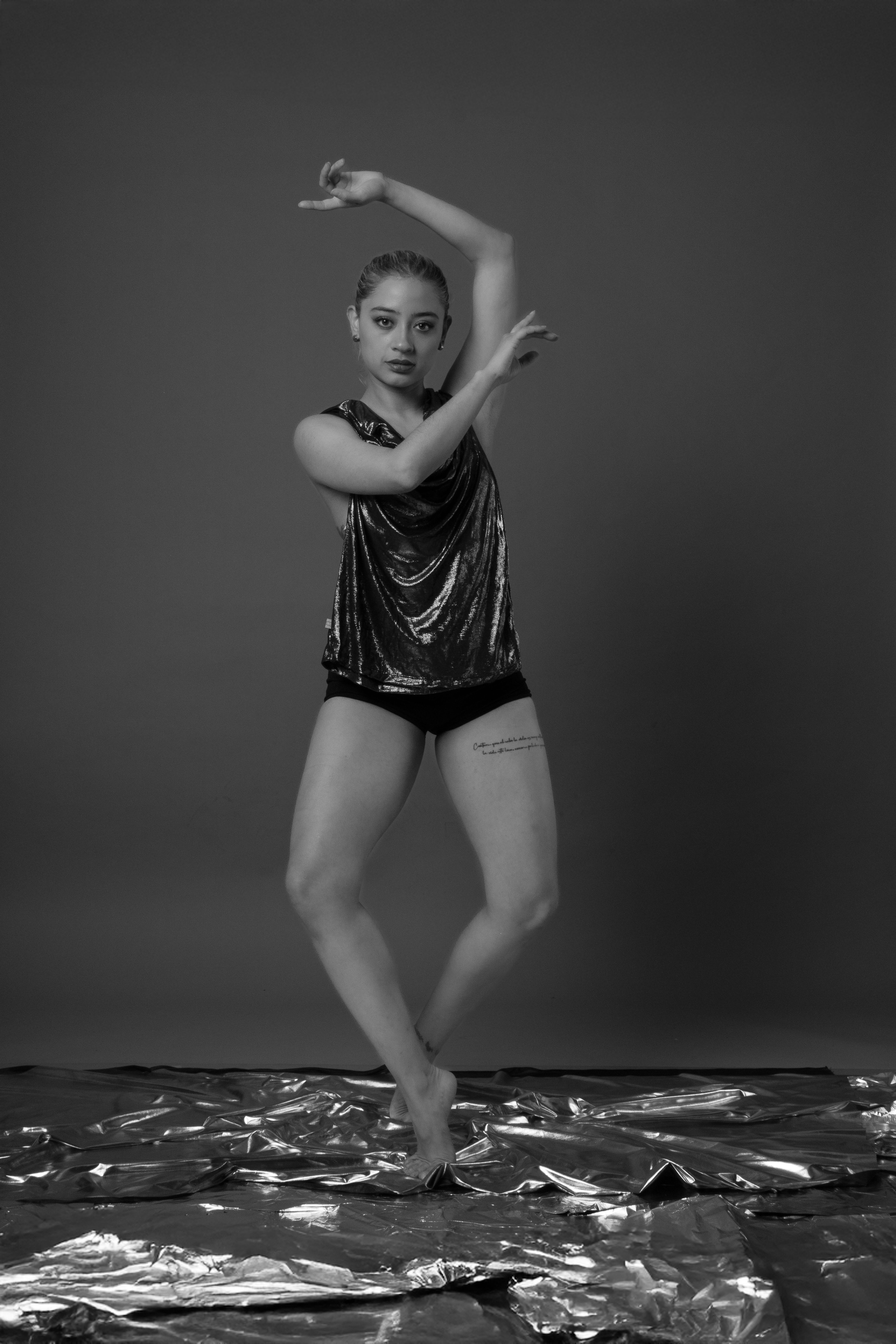 Elegant Contemporary Dancer in Black and White Pose · Free Stock Photo