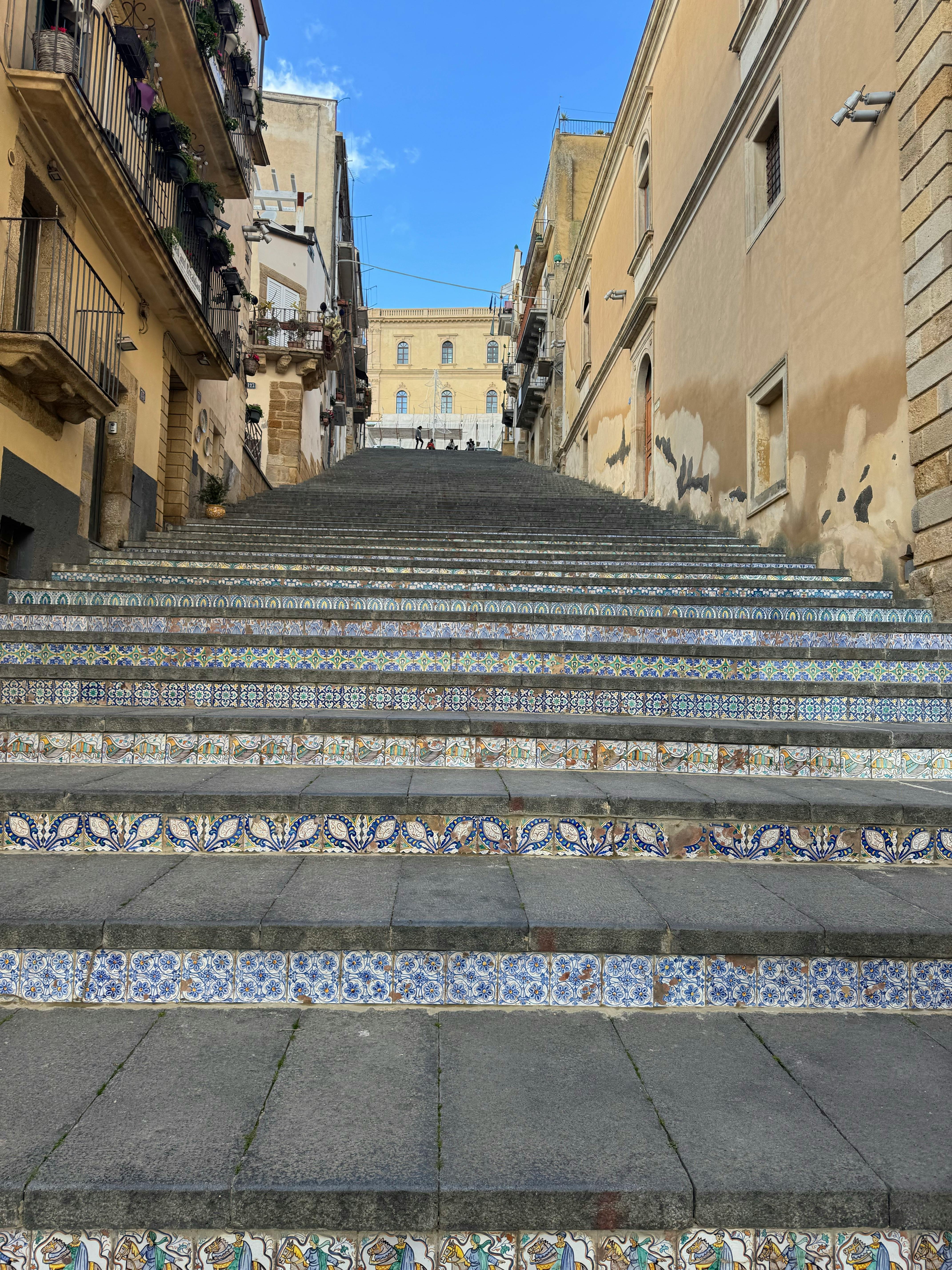 Unique Ceramic Staircase in Historic Italian Town · Free Stock Photo