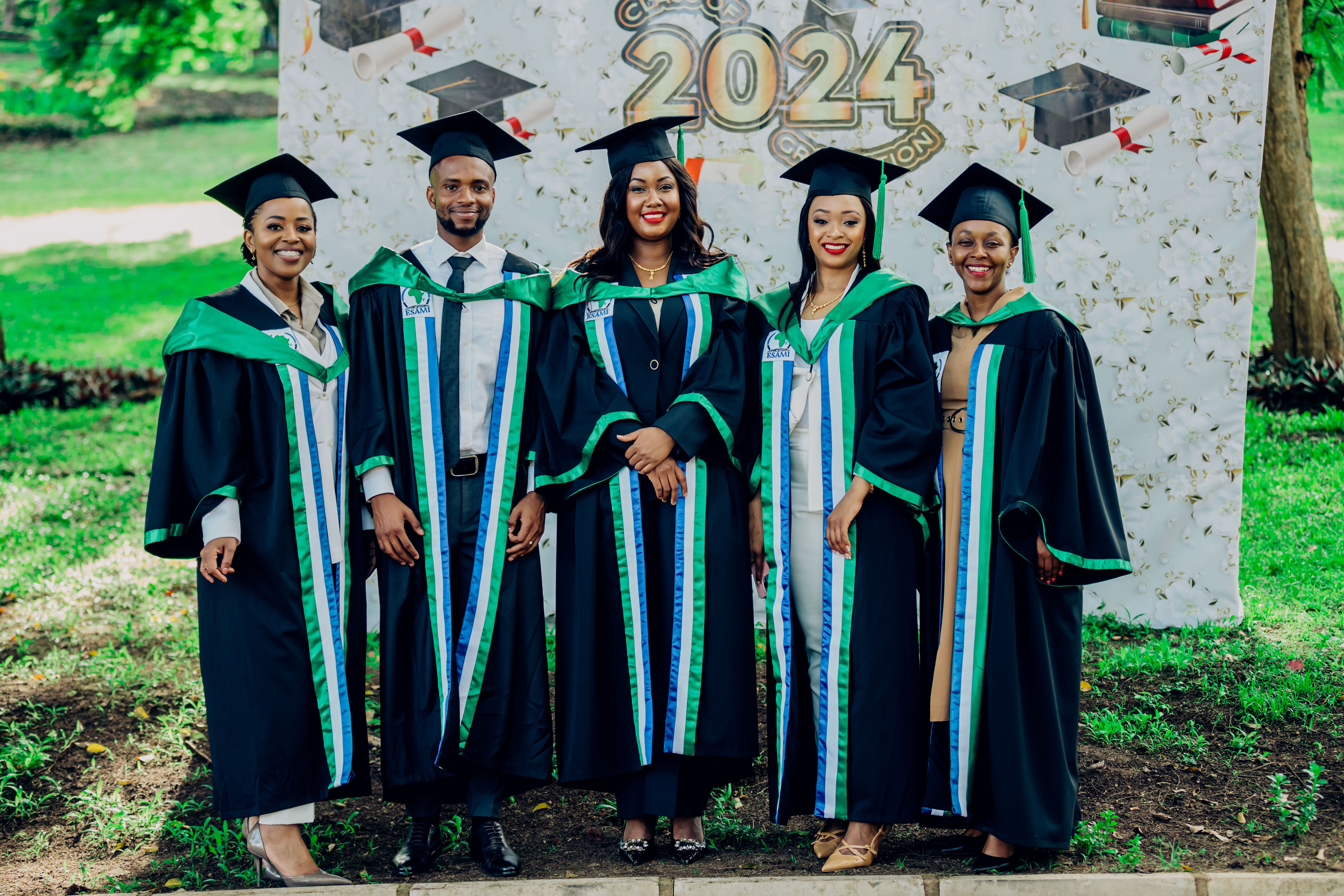 Celebrating Graduation Class of 2024 Outdoors · Free Stock Photo