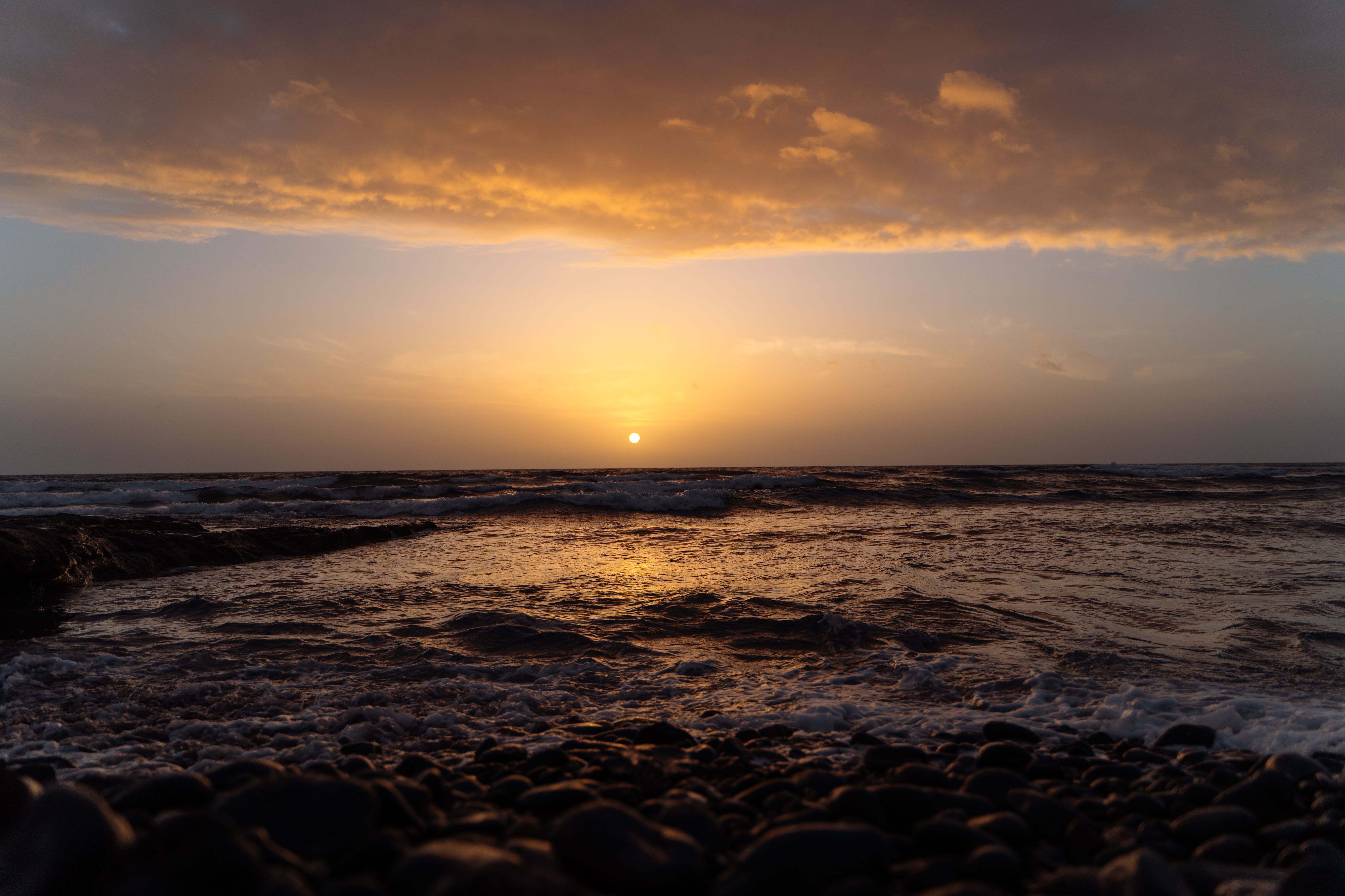 Stunning Coastal Sunset at Canary Islands · Free Stock Photo
