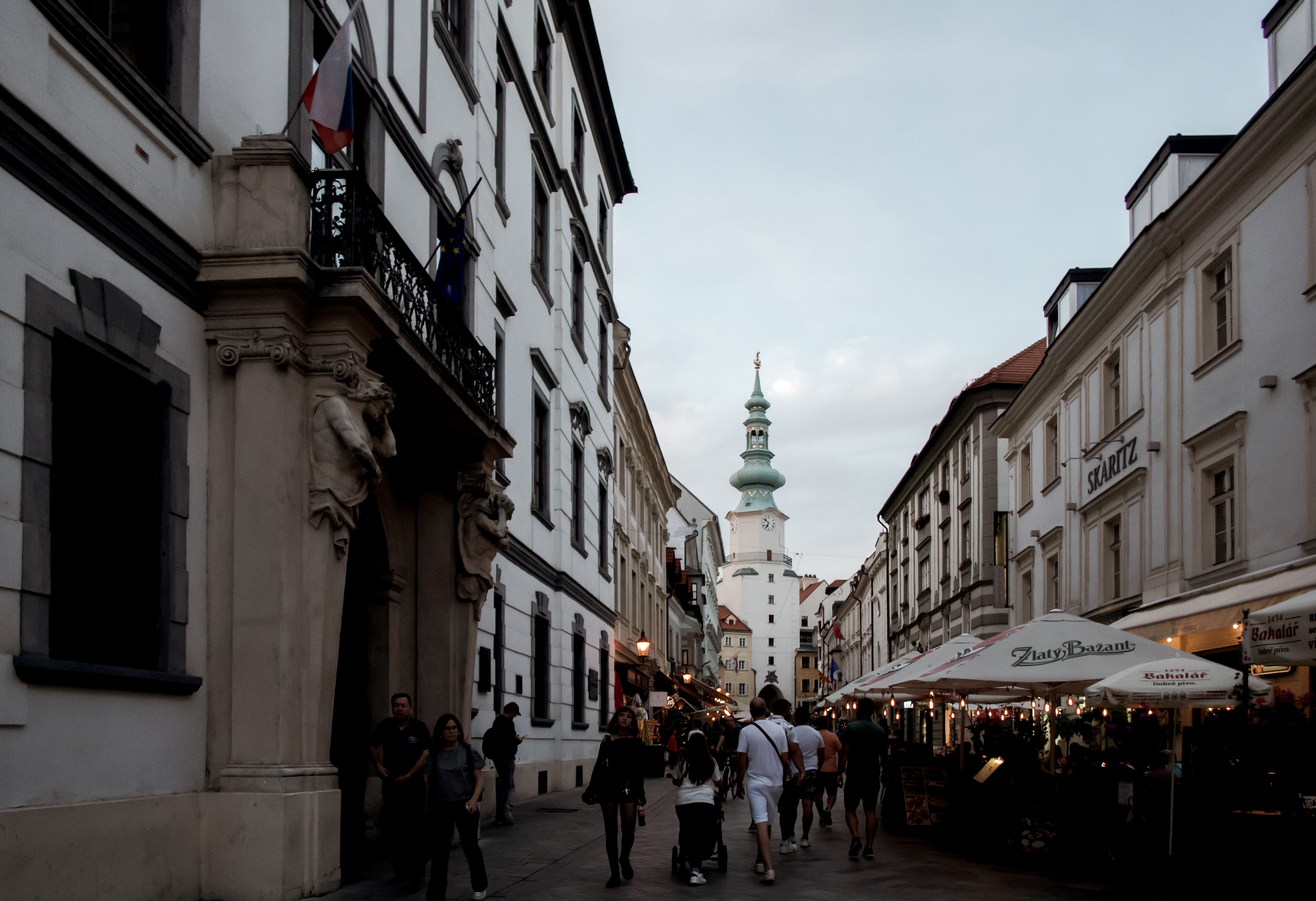 Historic Street View of Bratislava with Michalská Brána · Free Stock Photo