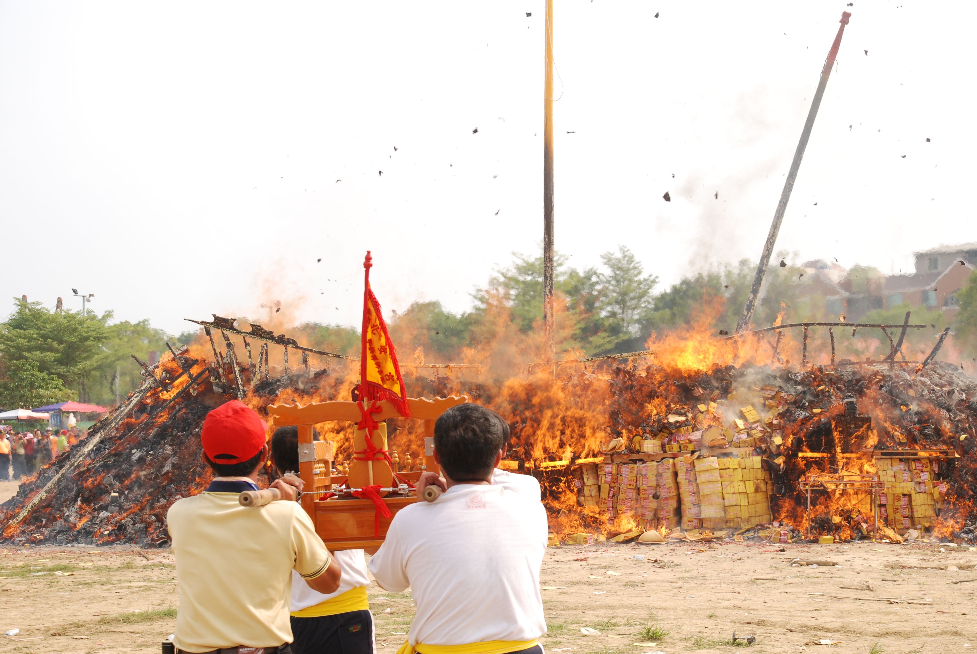 Cultural Festival with Fire Ritual Outdoors · Free Stock Photo