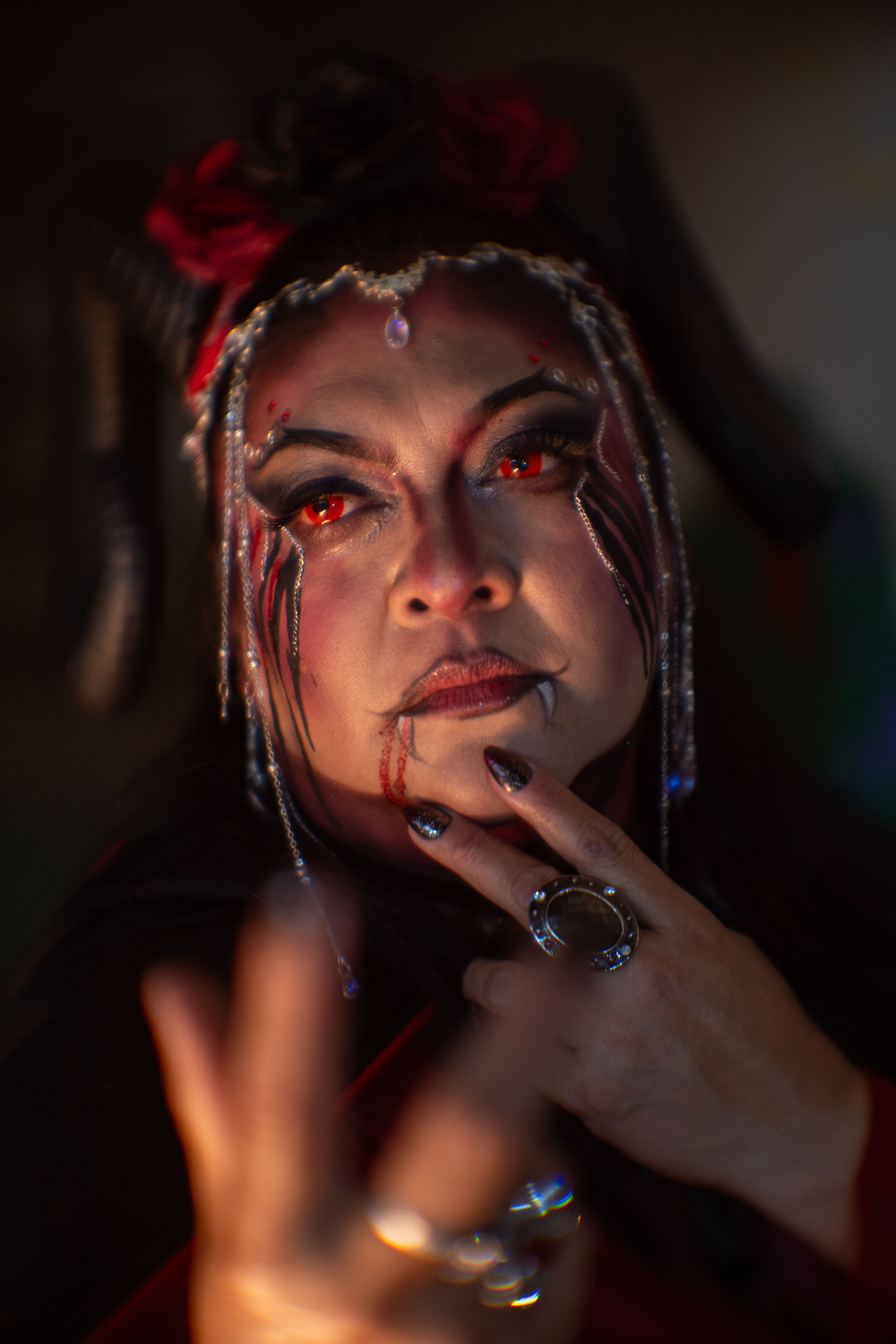 Dark Fantasy Woman with Dramatic Makeup · Free Stock Photo