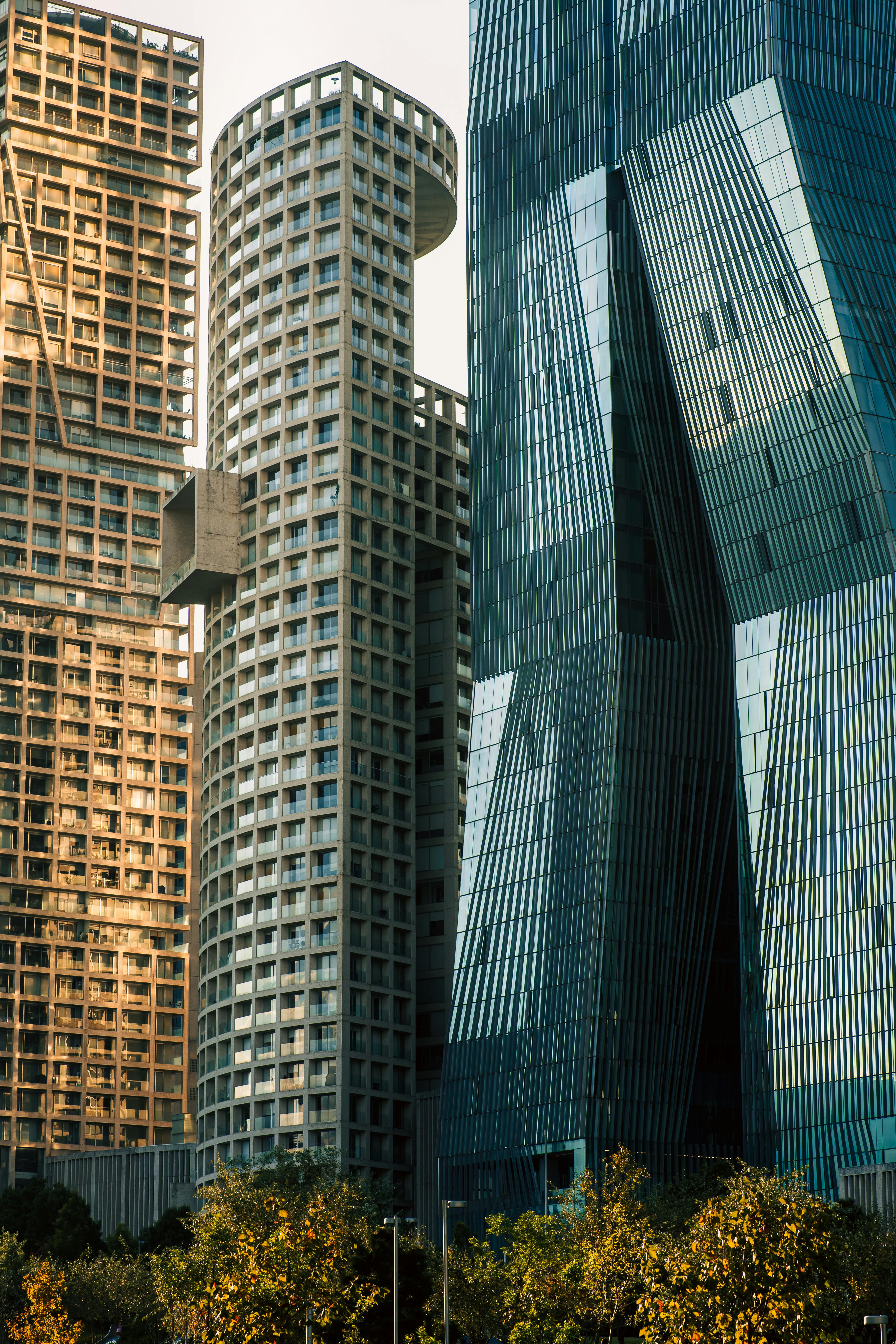 Modern High-Rise Buildings Architectural Shot · Free Stock Photo