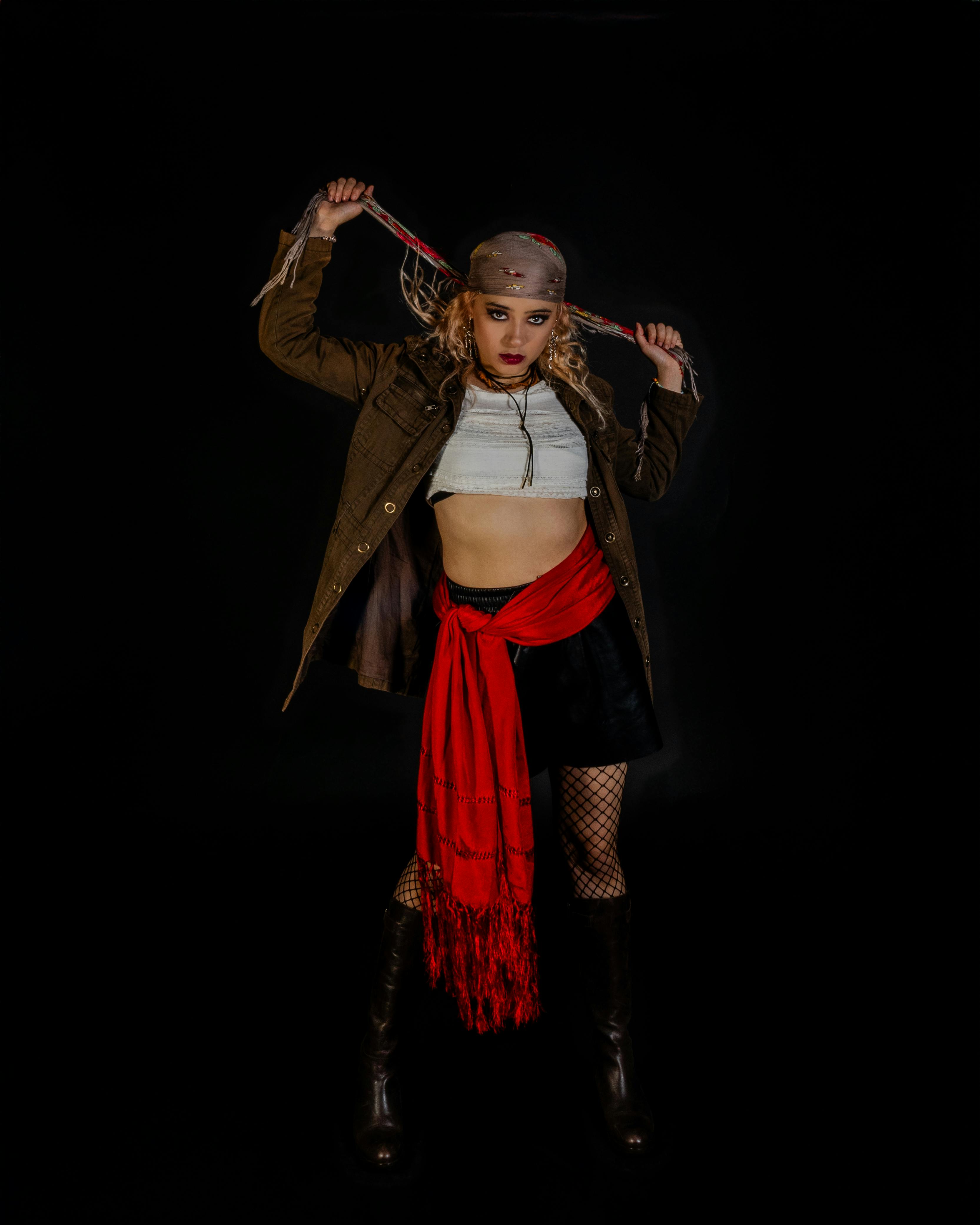 Retrato De Danza Expresiva De Una Artista Femenina · Foto de stock gratuita