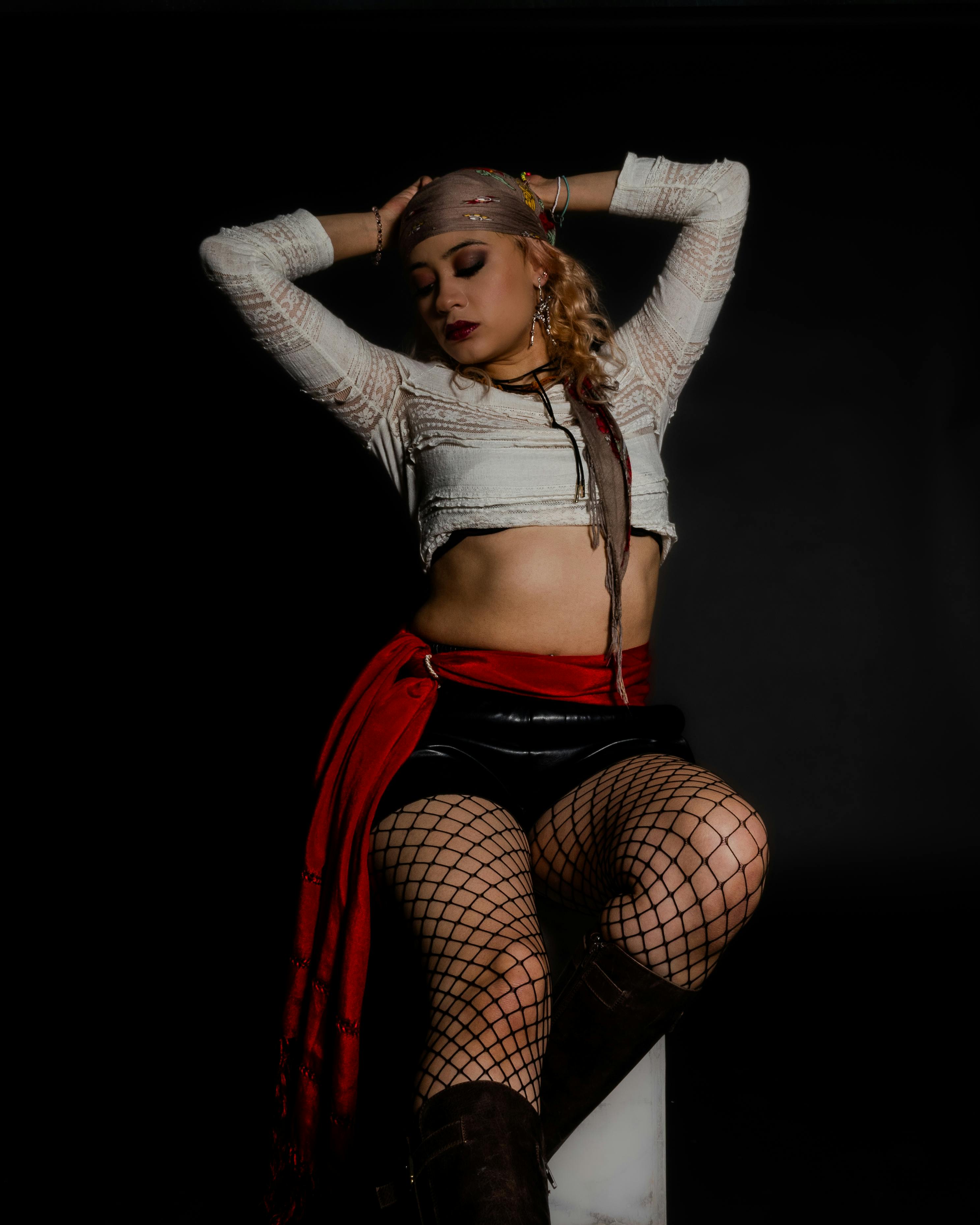 Dramatic Female Portrait in Artistic Pose · Free Stock Photo