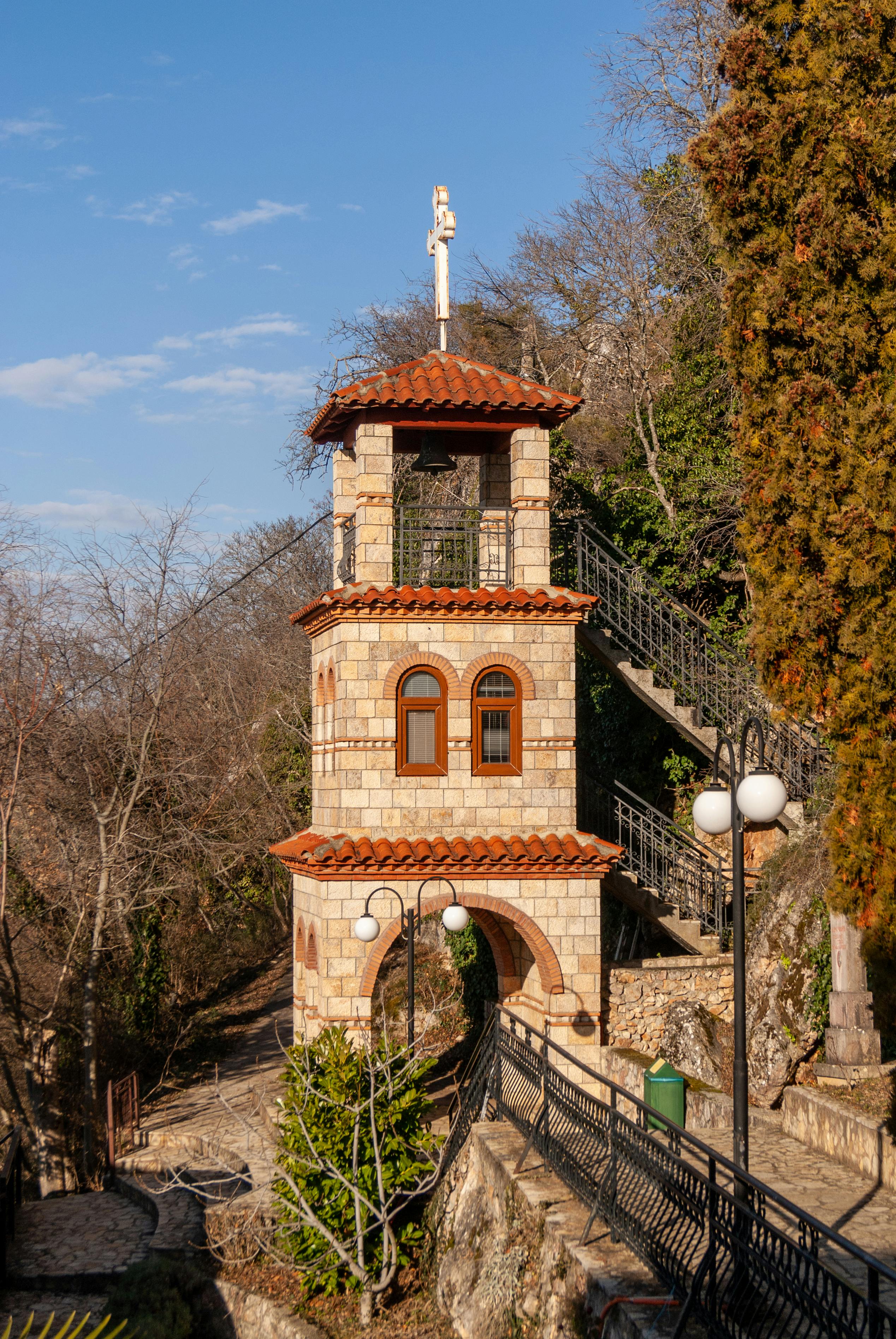 Scenic Orthodox Bell Tower in Ohrid · Free Stock Photo