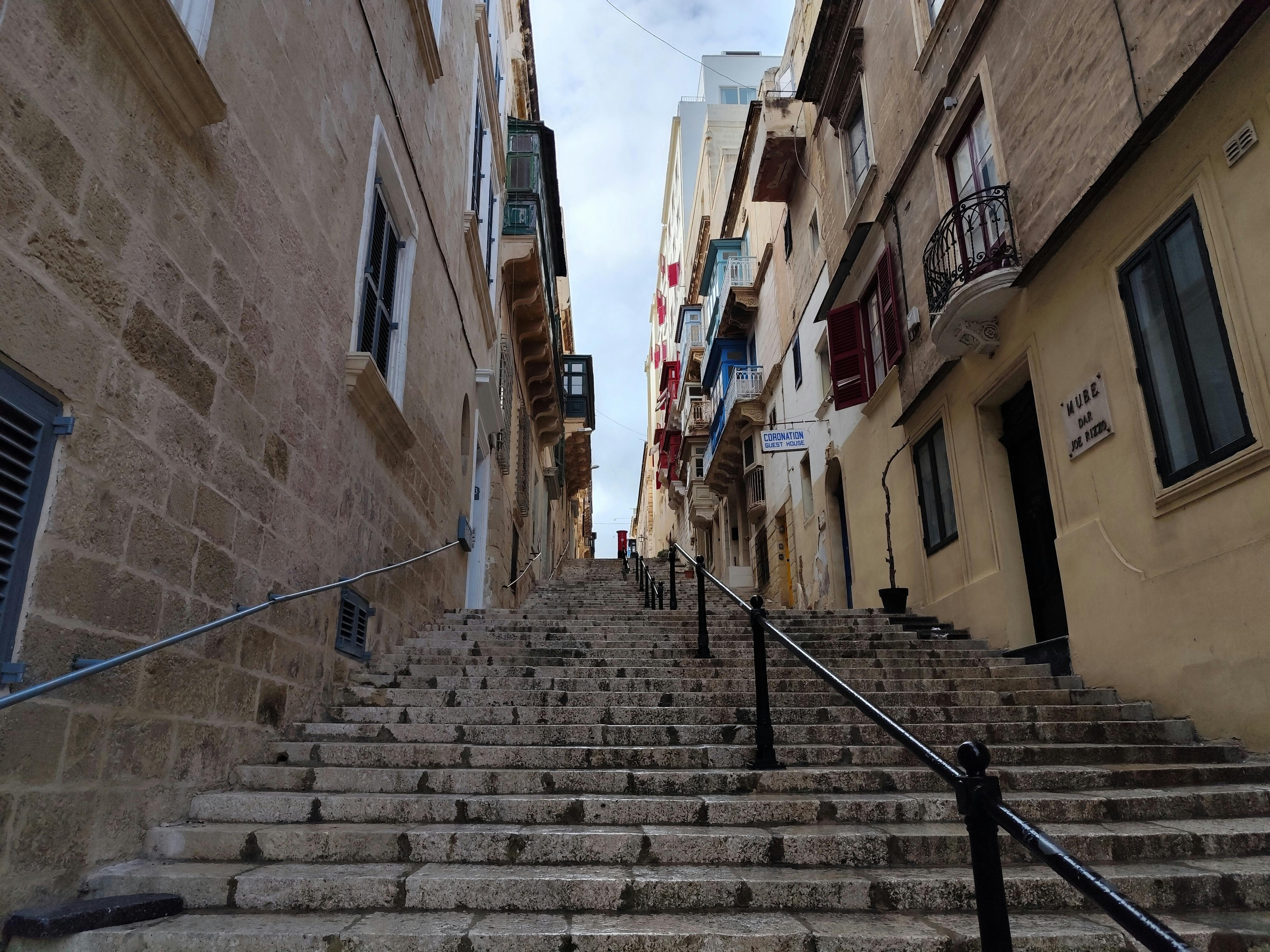 Historic Stone Stairway in Valletta Malta · Free Stock Photo