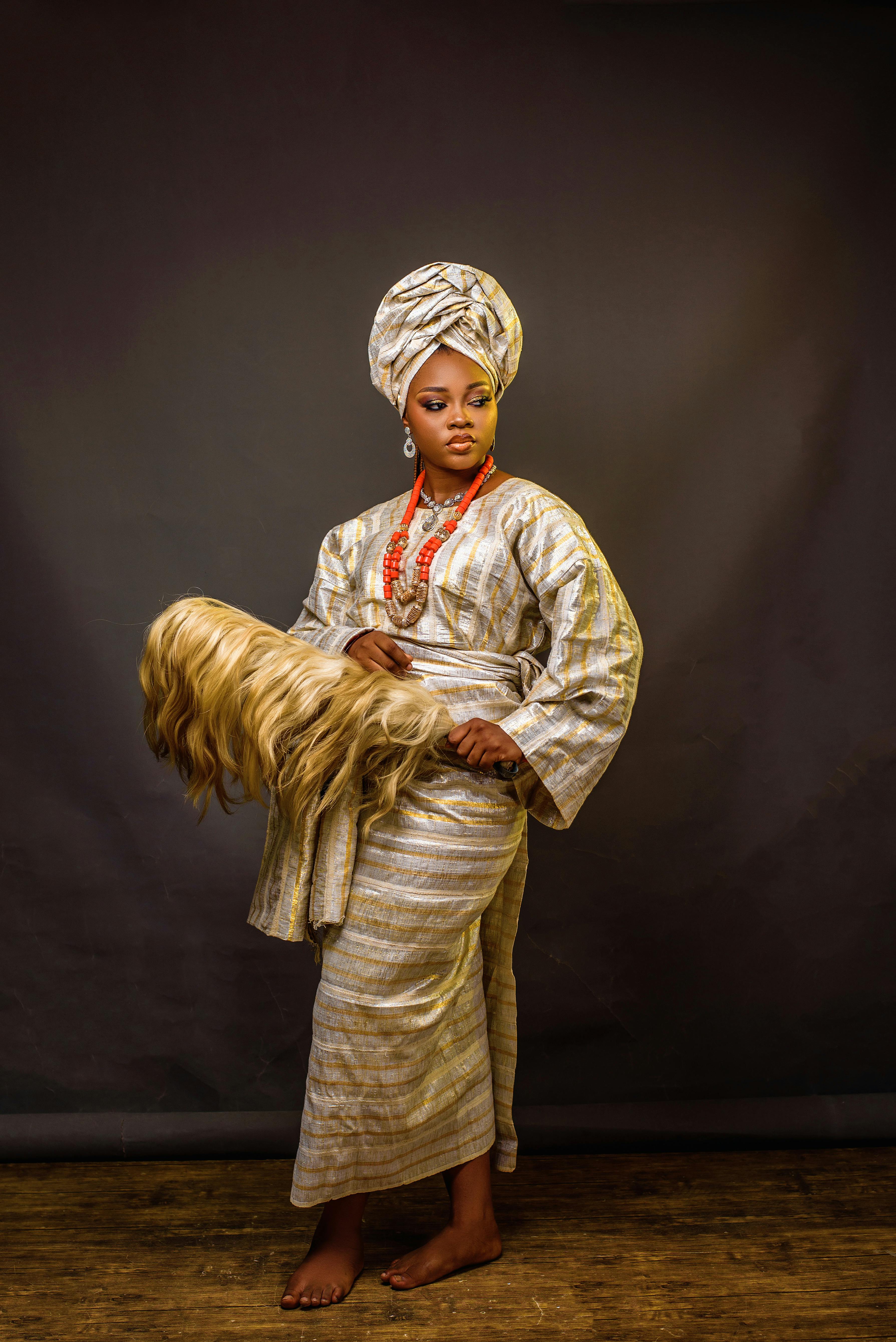 Beautiful African Bride in Traditional Nigerian Attire · Free Stock Photo