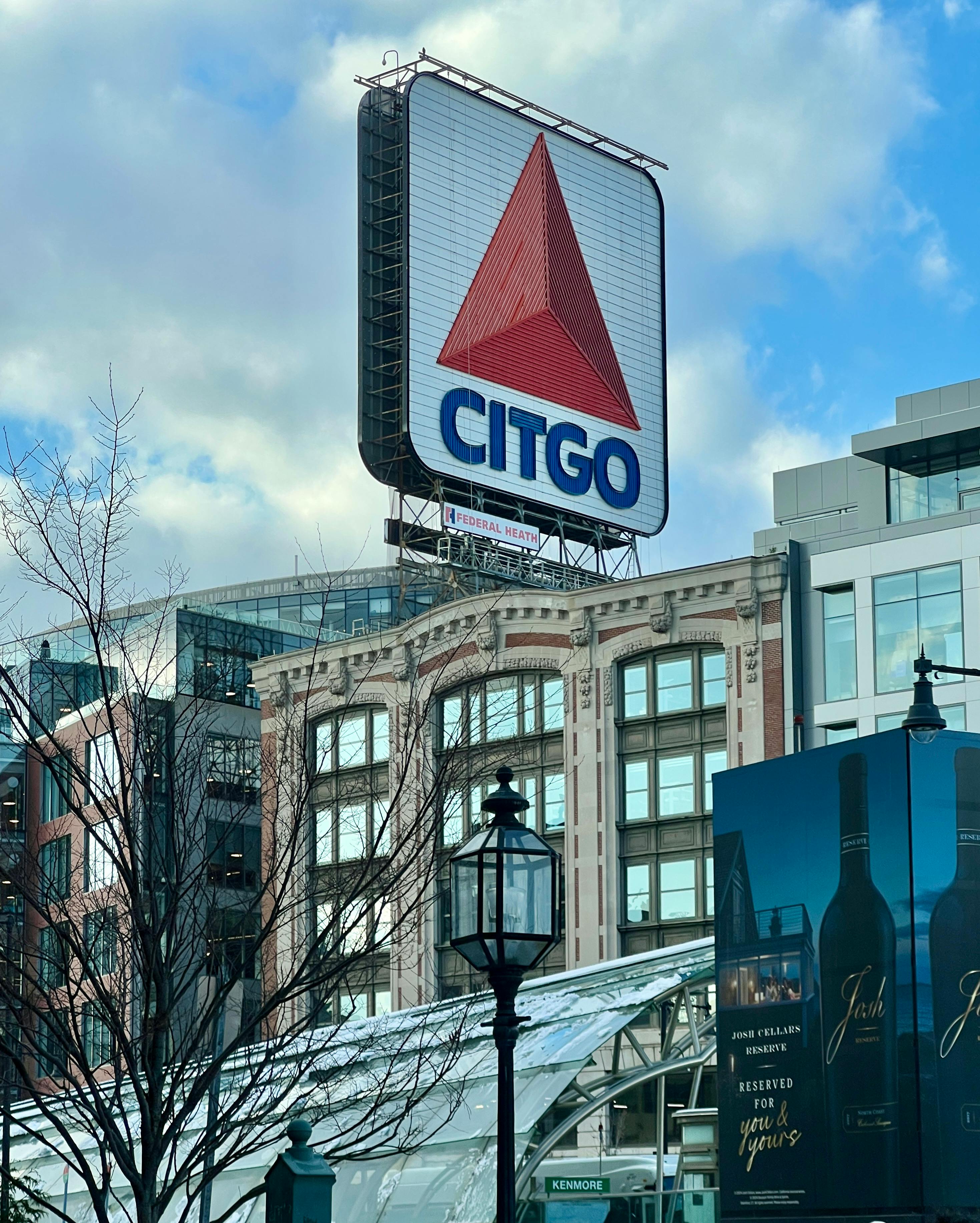 Iconic CITGO Sign in Boston Cityscape · Free Stock Photo