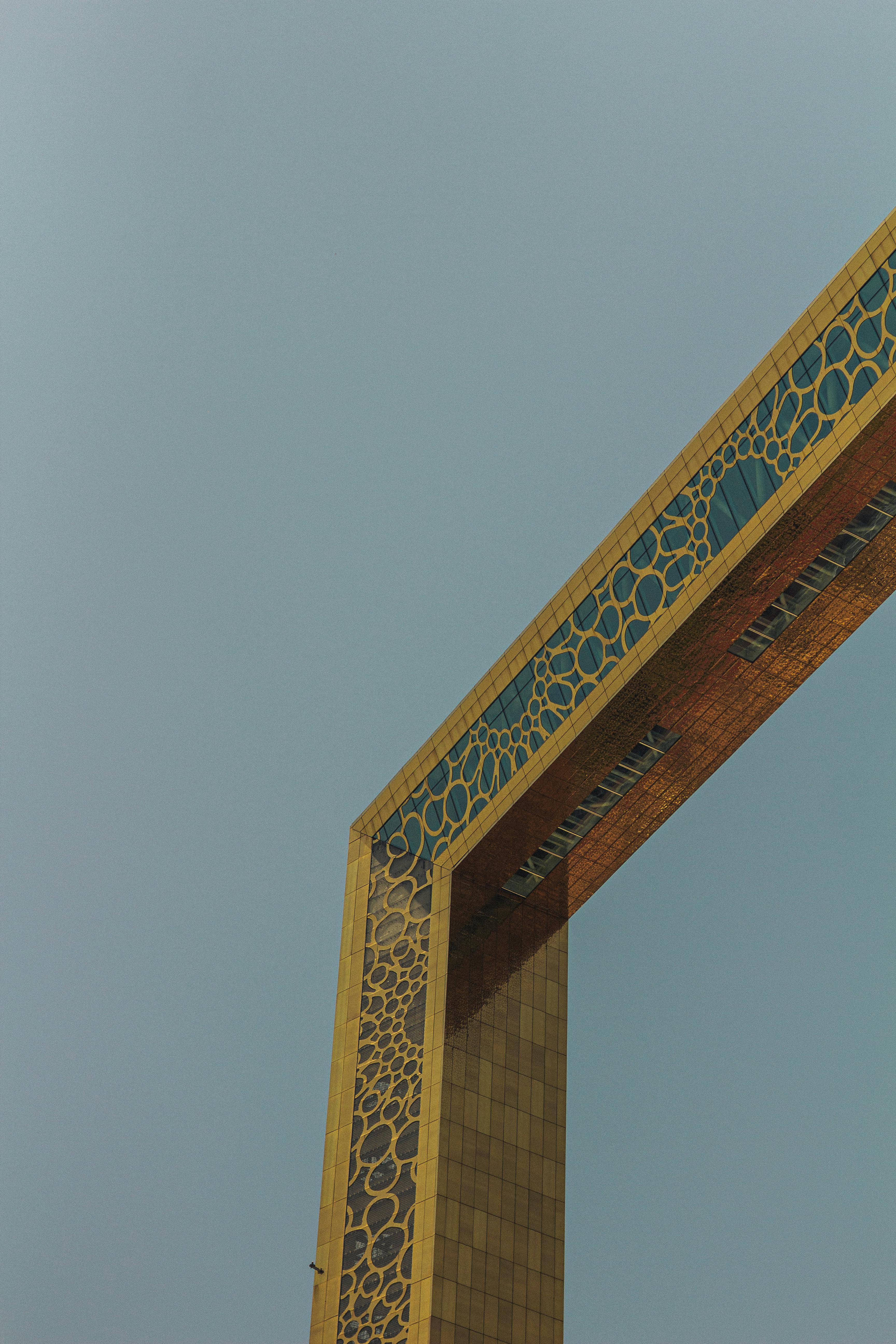 Modern architectural frame against blue sky · Free Stock Photo