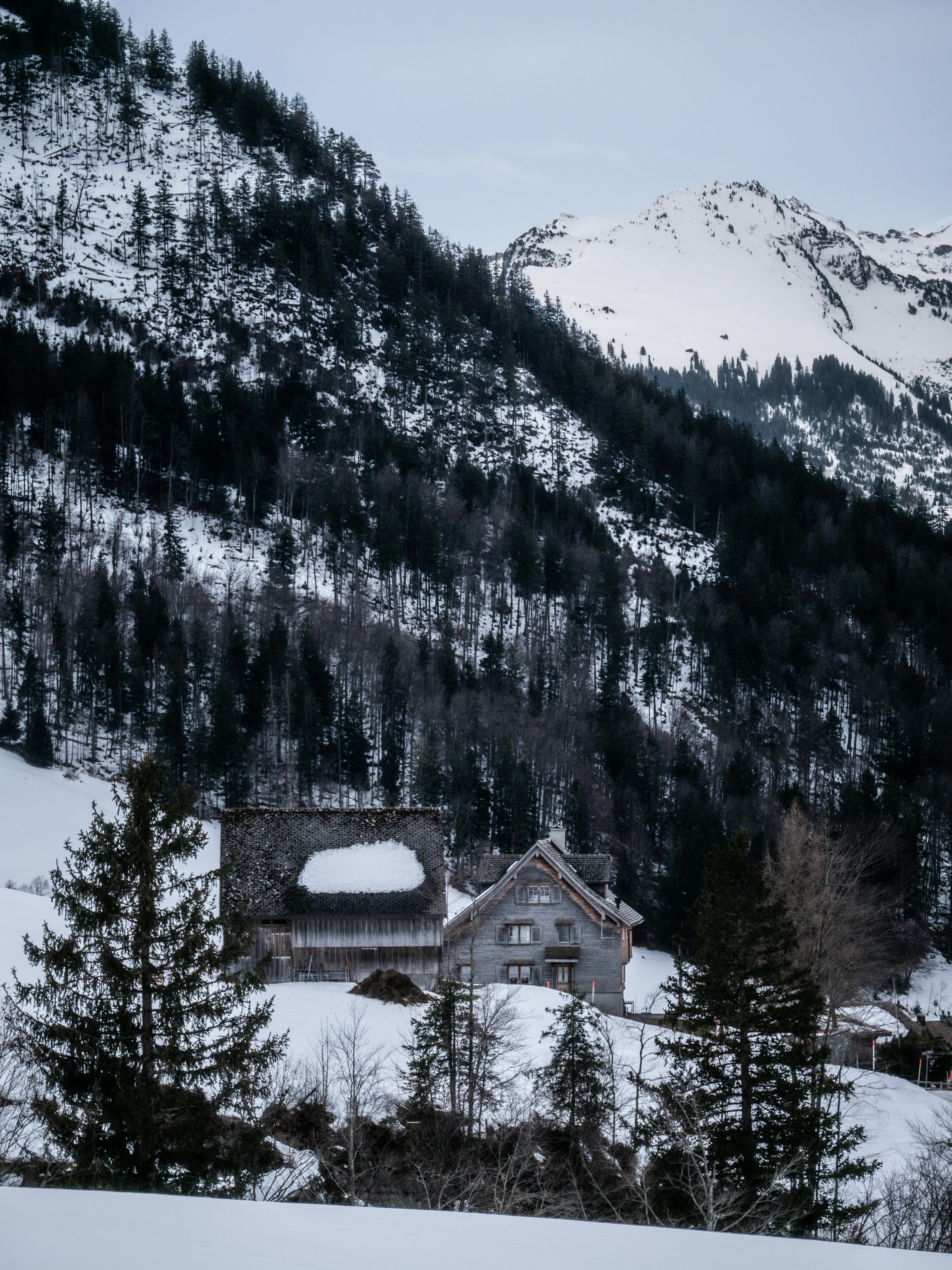 Snowy Alpine Landscape in Amden, Switzerland · Free Stock Photo