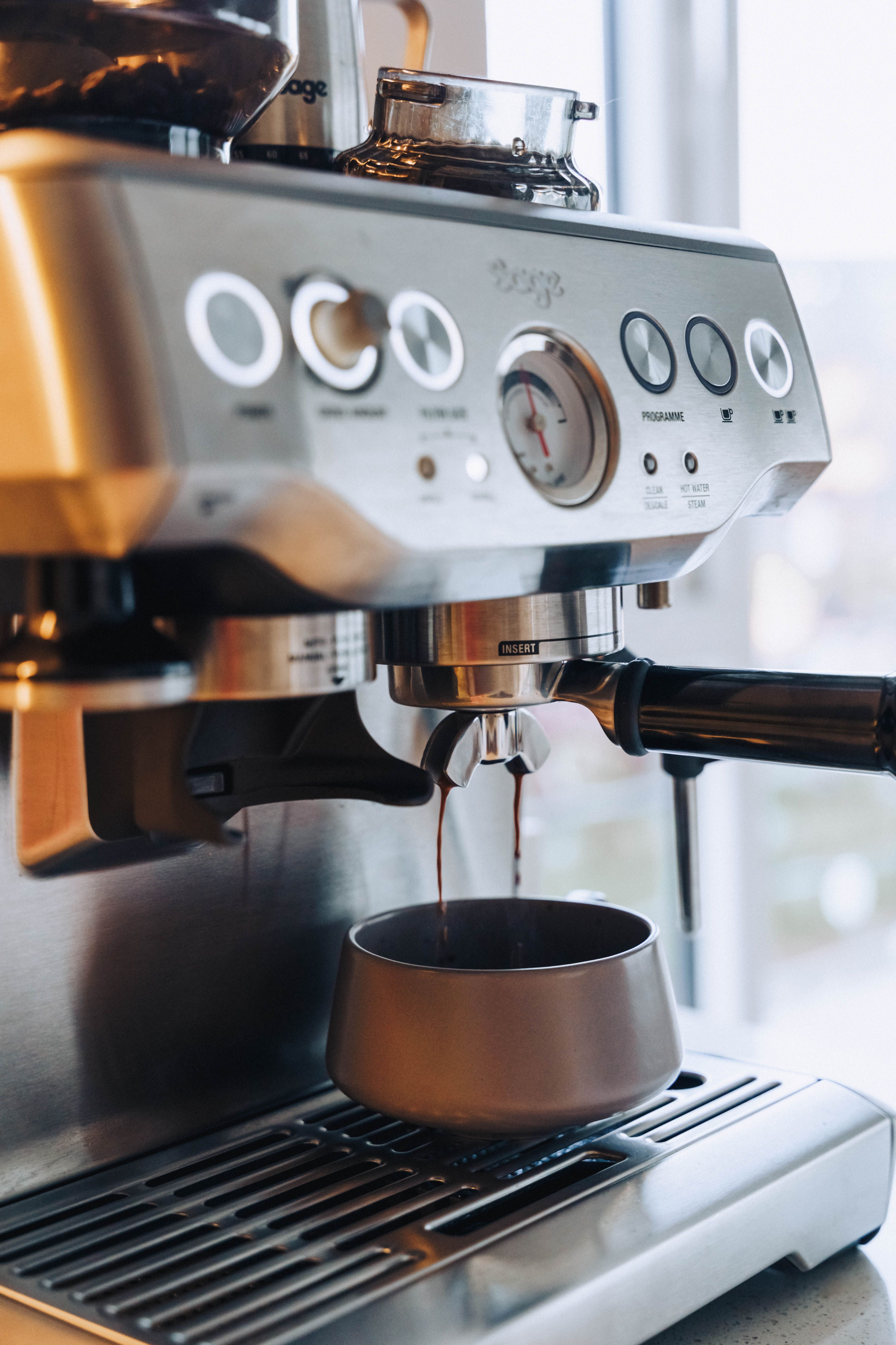 Modern Espresso Machine Brewing Coffee · Free Stock Photo
