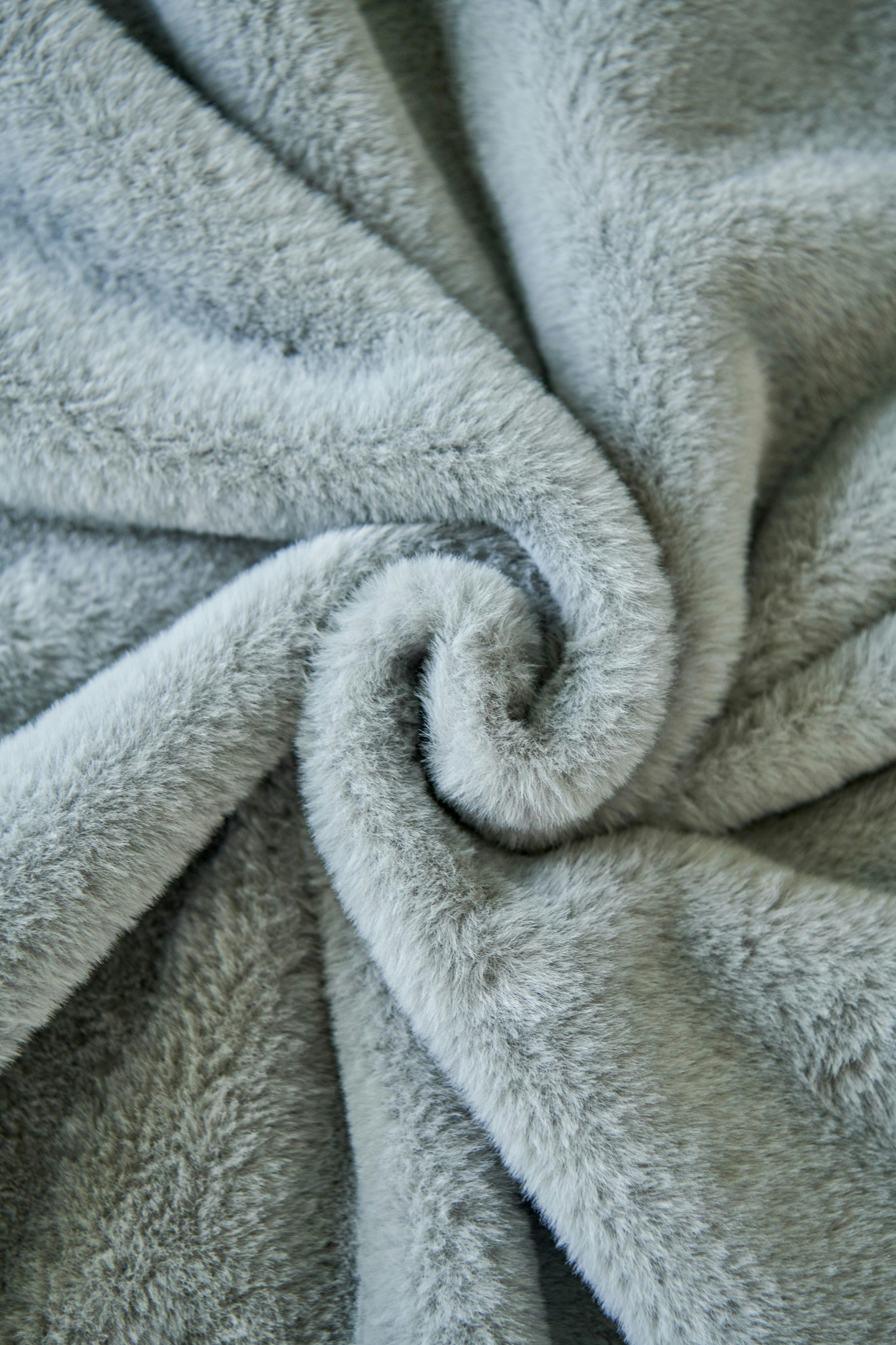 Soft Gray Fleece Fabric Texture Close-Up · Free Stock Photo
