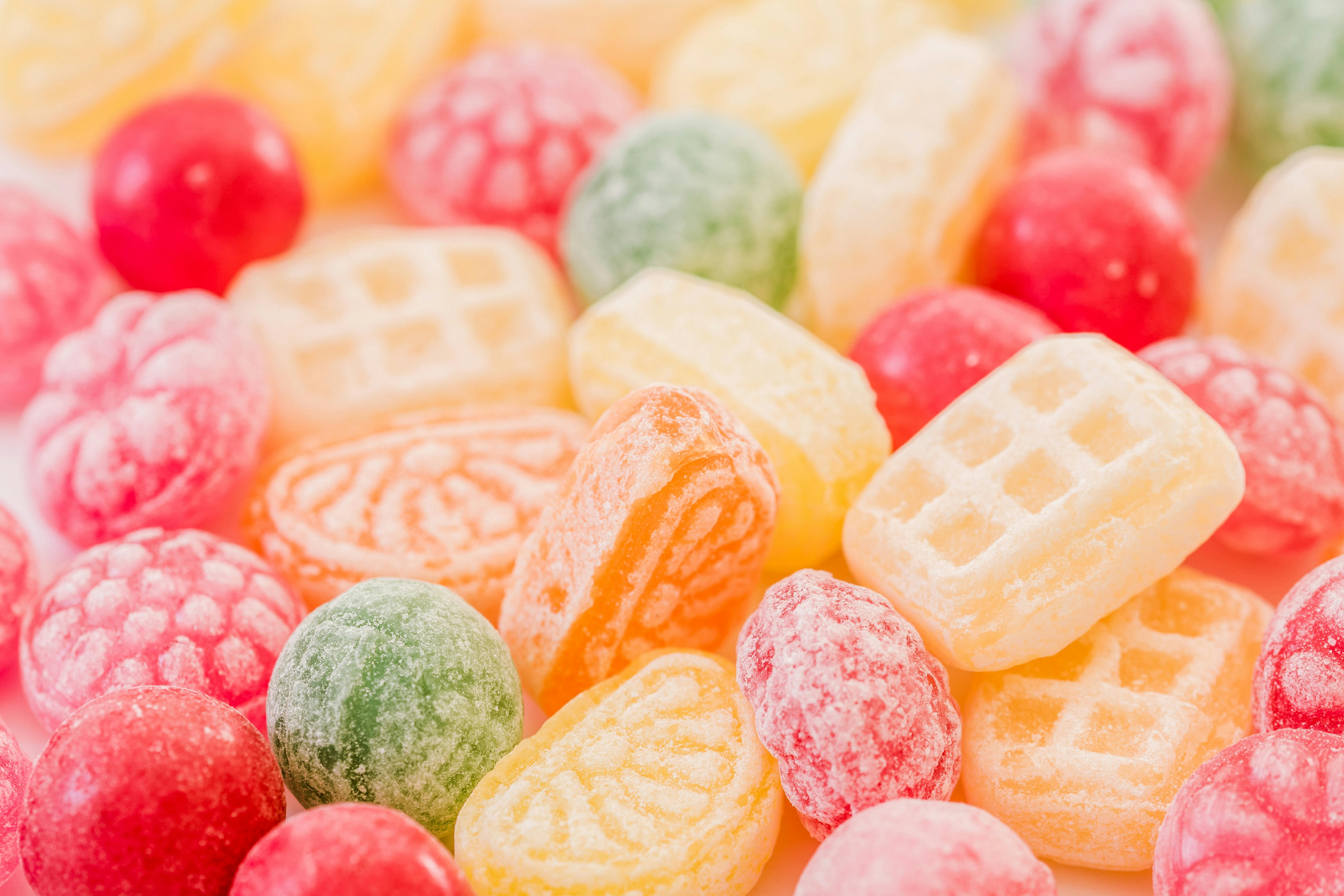 Vibrant Assortment of Colorful Hard Candies · Free Stock Photo