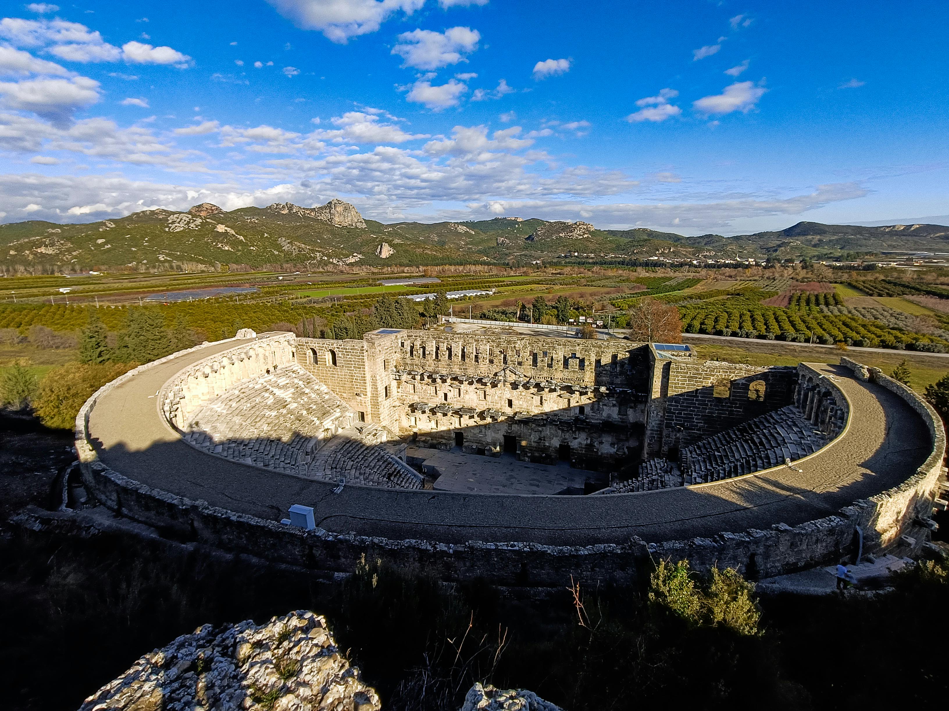 Aerial View of Aspendos Amphitheatre in Antalya · Free Stock Photo