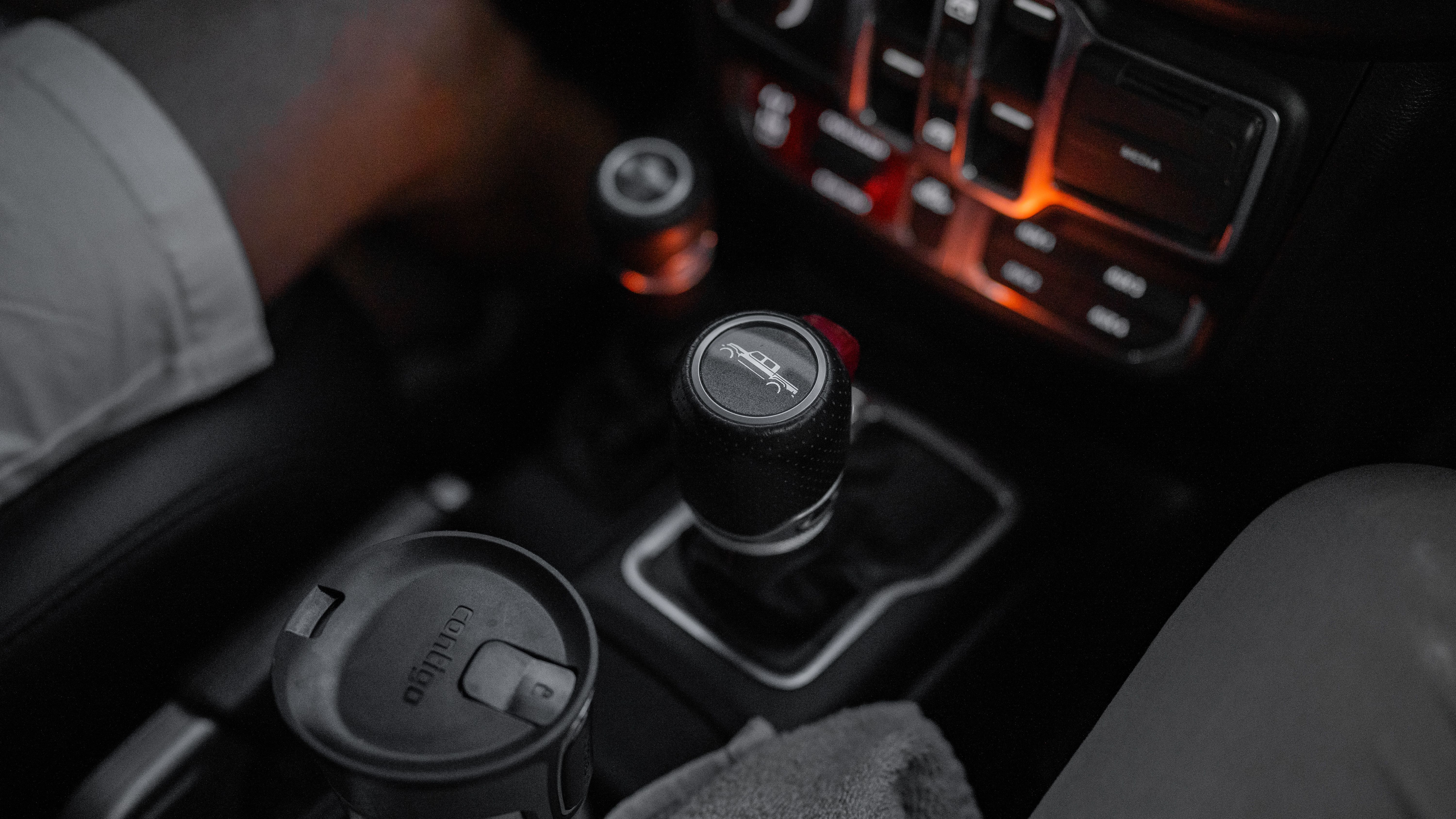 Close-up of Manual Gear Shift in Jeep Interior · Free Stock Photo