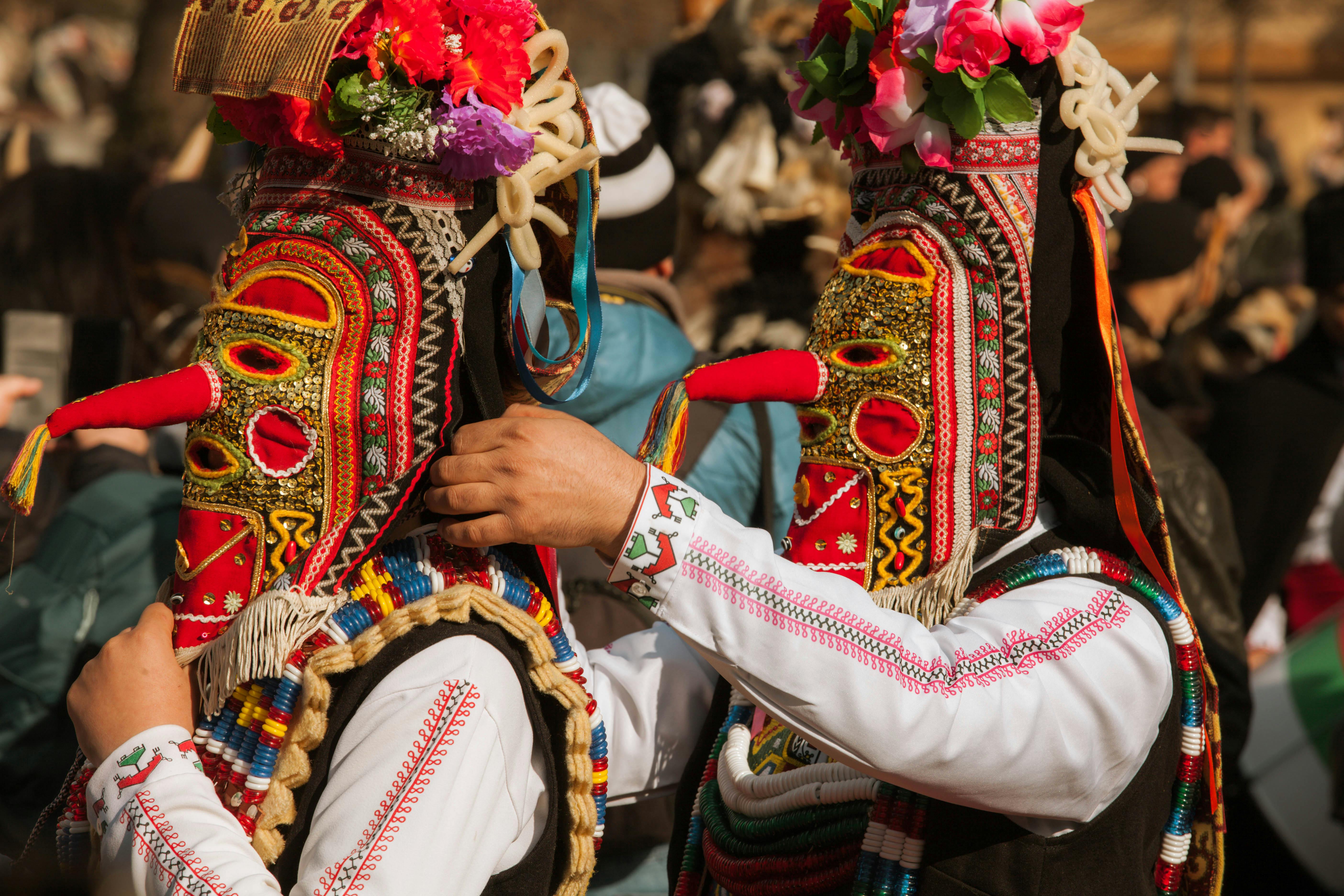 Traditional Bulgarian Kukeri Festival Celebration · Free Stock Photo