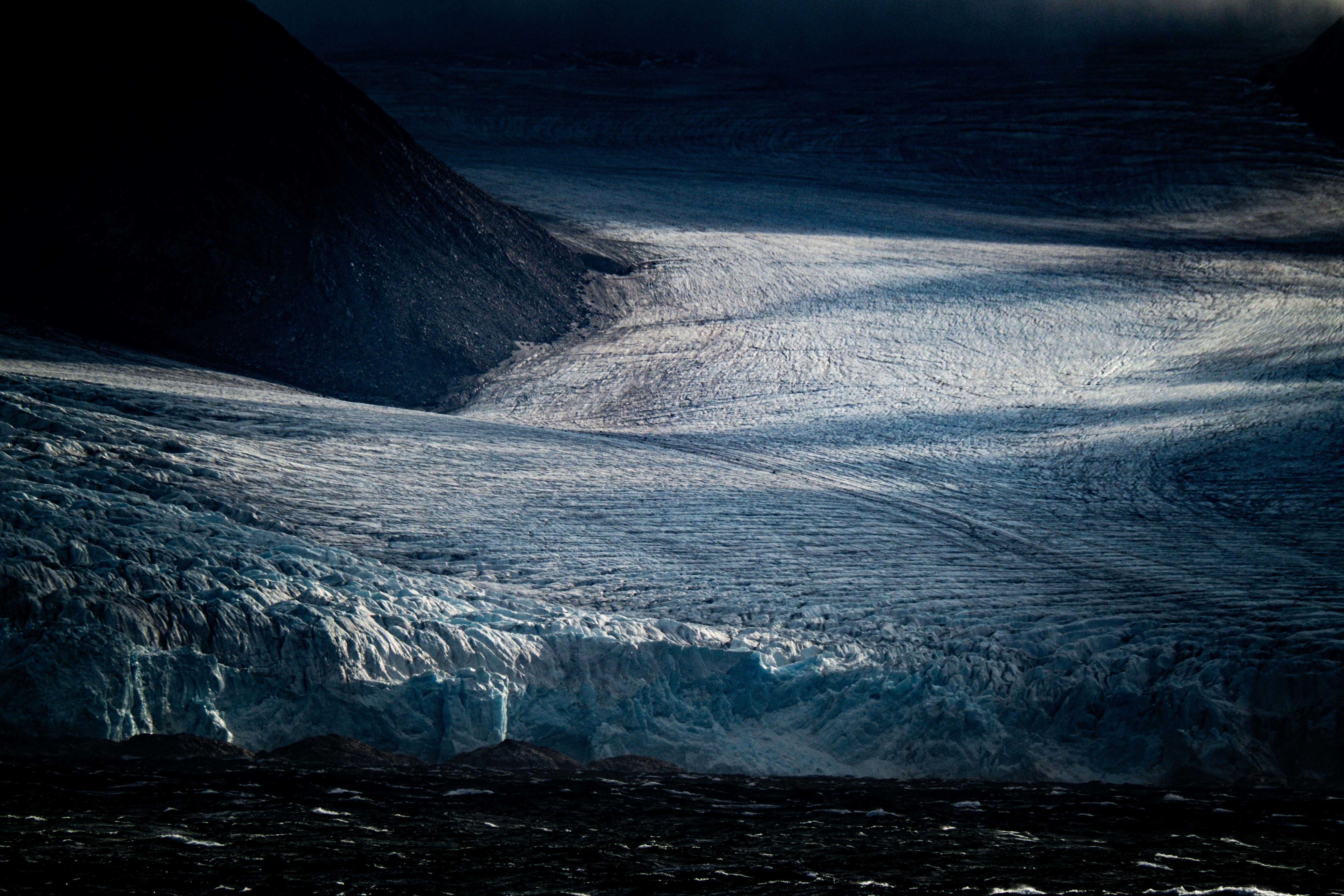 Dramatic Glacier Landscape Captured at Twilight · Free Stock Photo