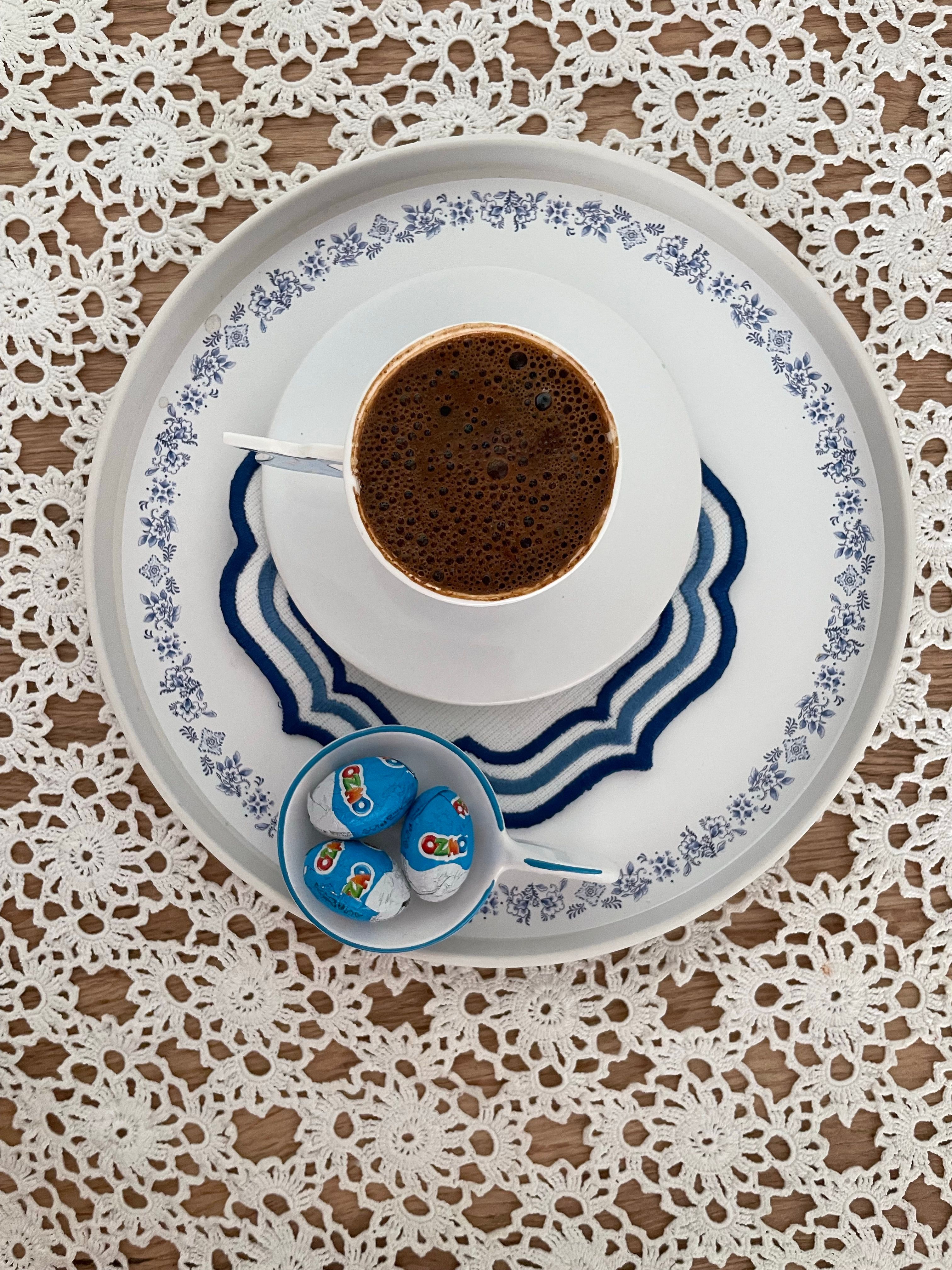 Authentic Turkish Coffee in Decorative Cup · Free Stock Photo