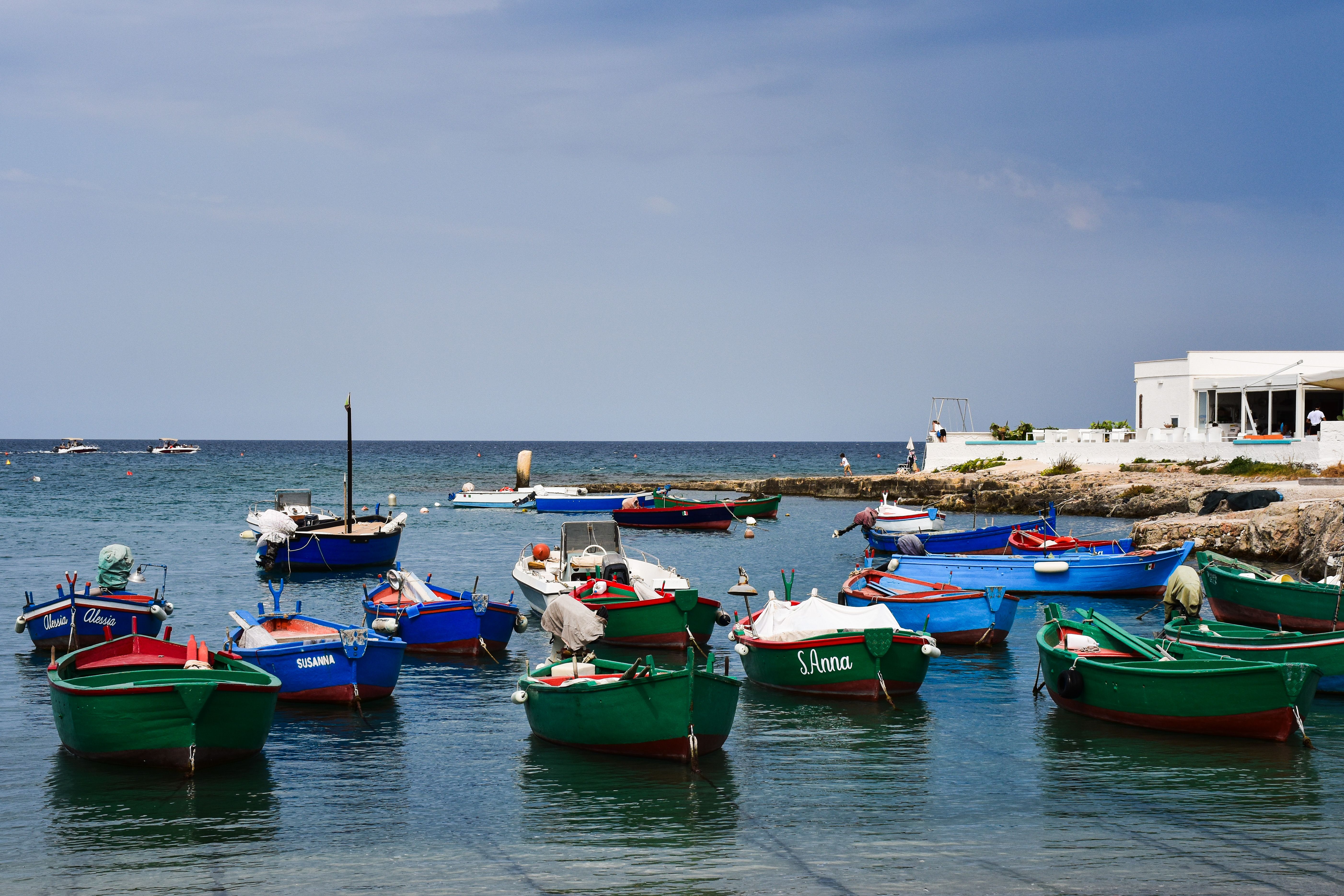 Colorful Fishing Boats by Apulian Coastline · Free Stock Photo