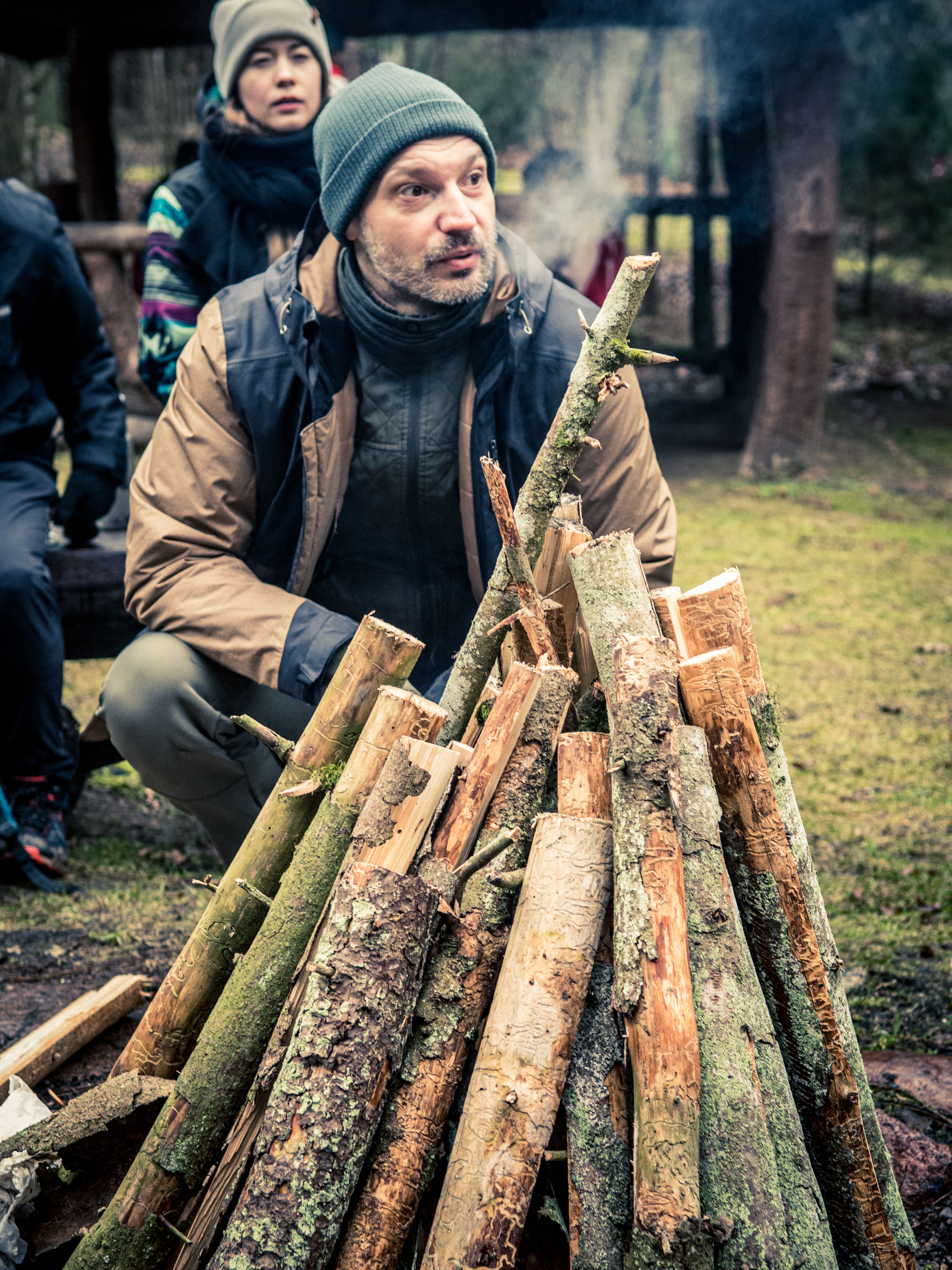 Outdoor Camping Gathering Around Campfire · Free Stock Photo