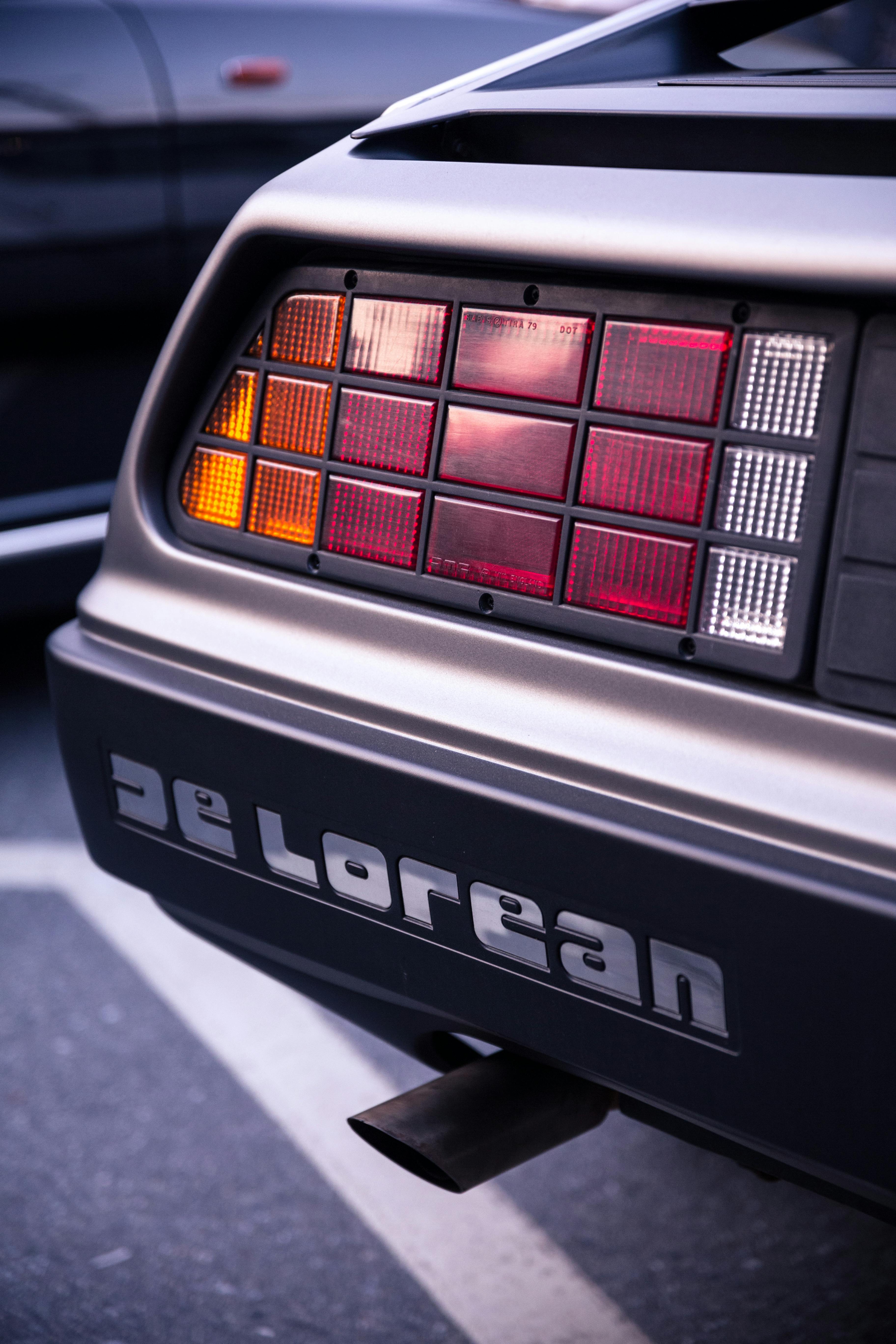 Rear view of a classic DeLorean car · Free Stock Photo