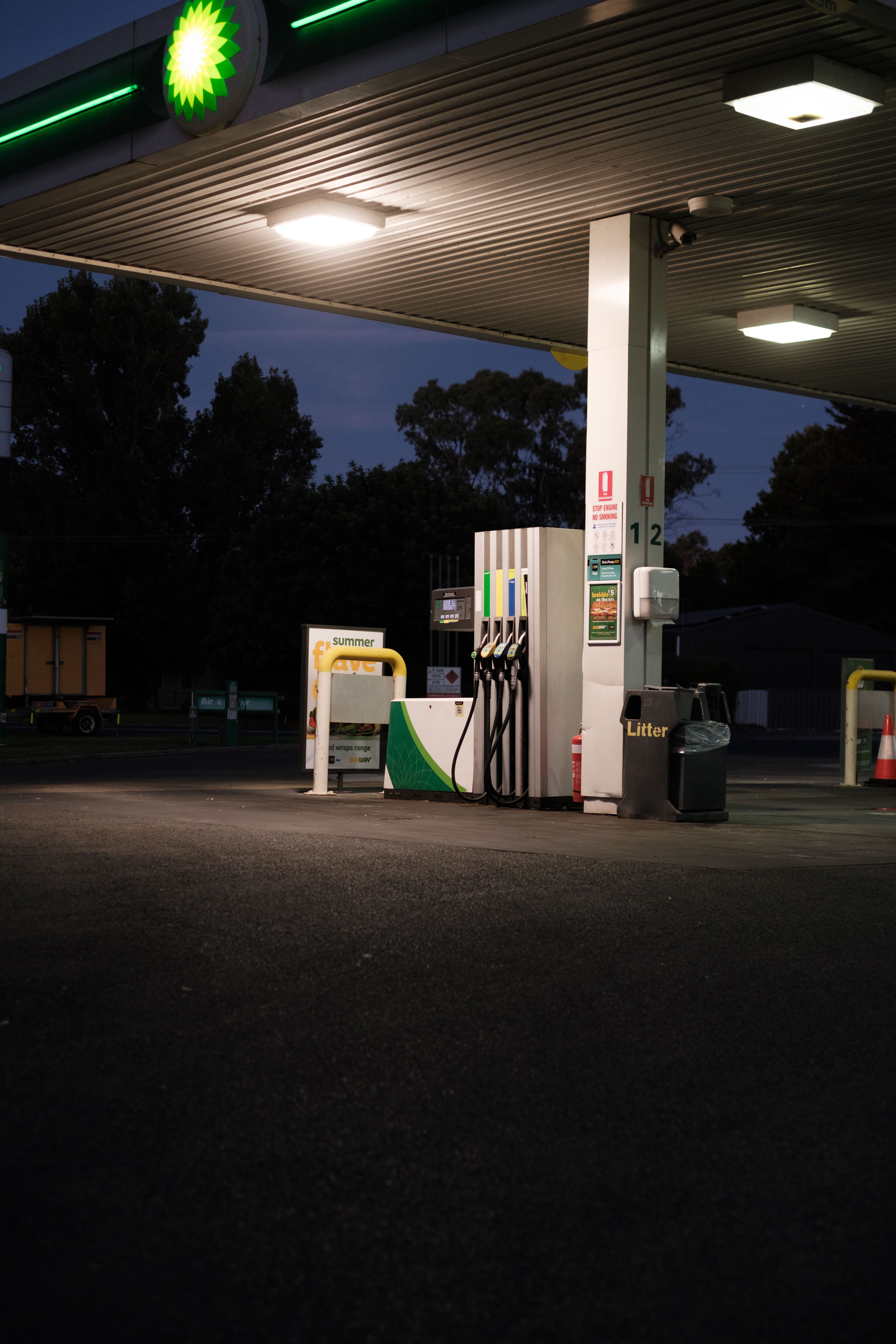Gasoline Station during Nighttime · Free Stock Photo