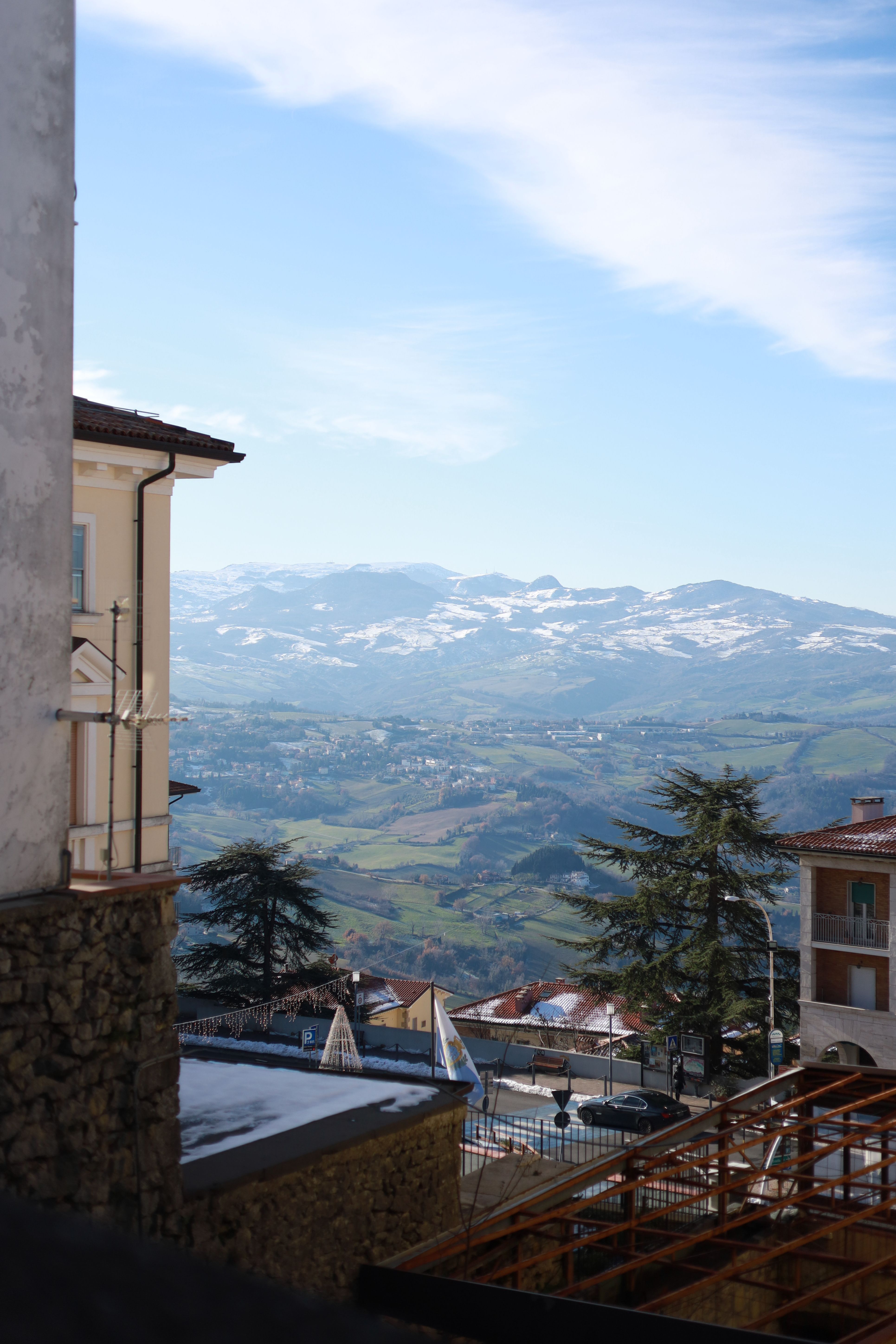 Charming Italian Winter Landscape with Snowy Mountains · Free Stock Photo