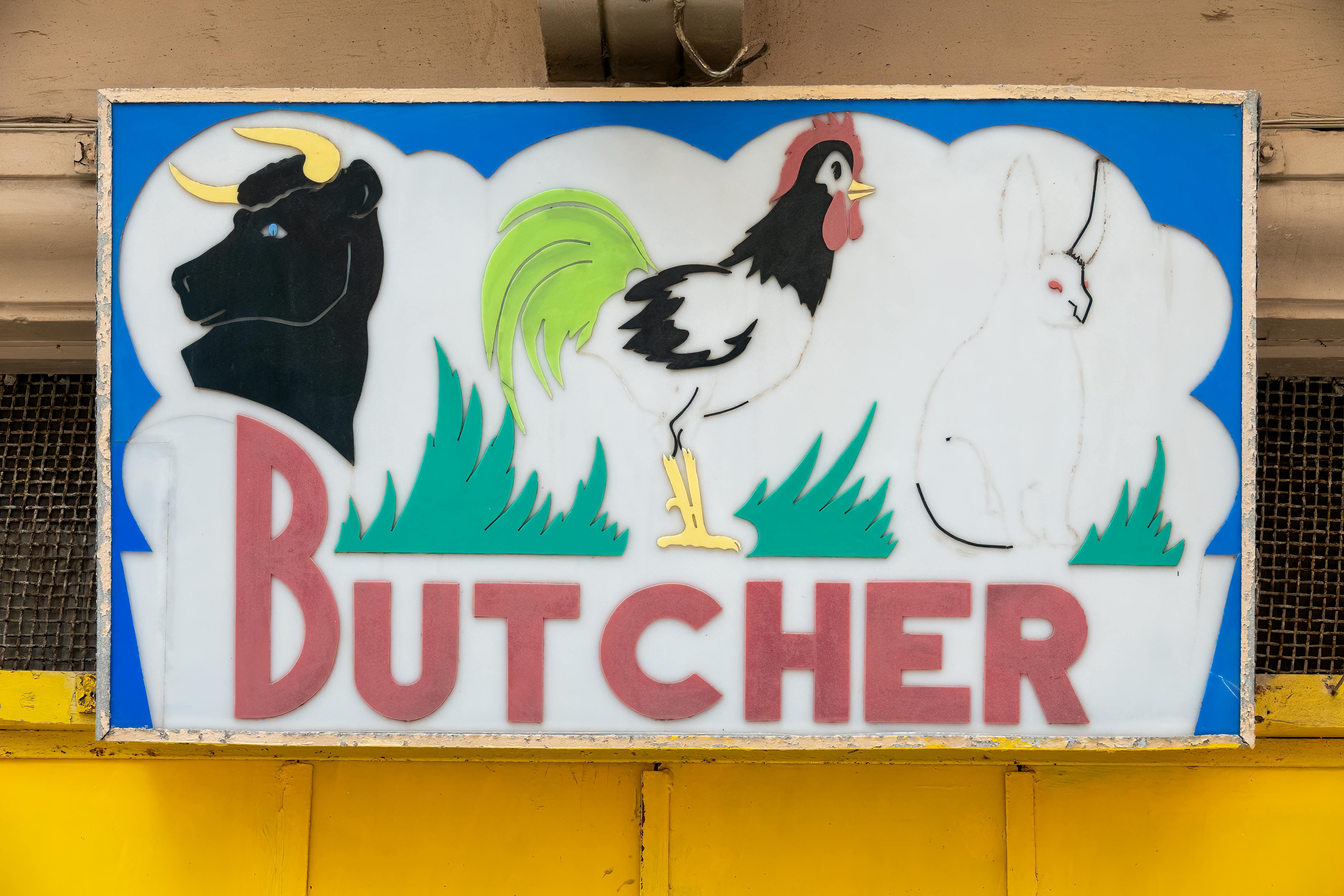 Colorful Butcher Shop Sign in Malta · Free Stock Photo
