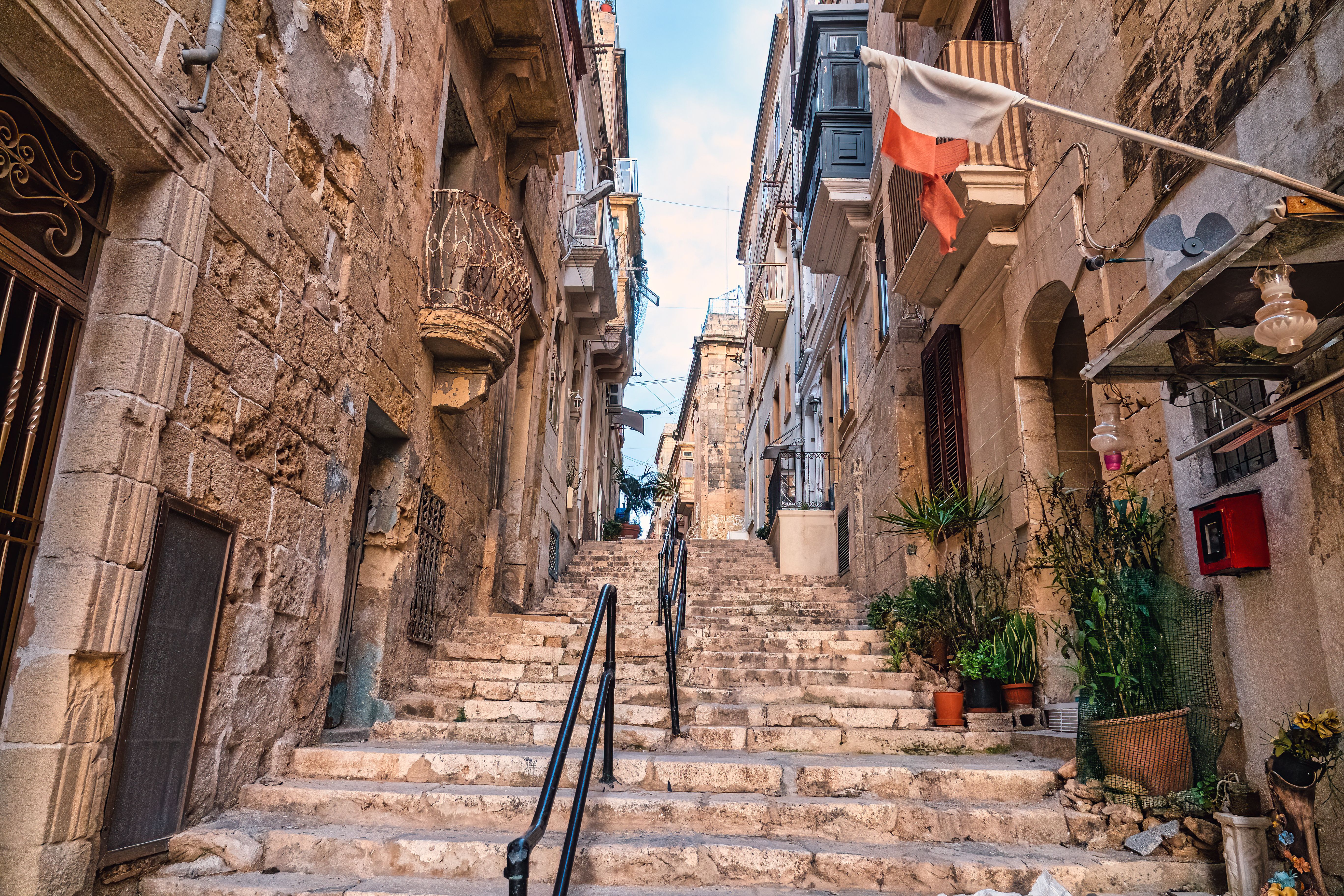 Charming Stone Stairway in Malta's Historic Street · Free Stock Photo