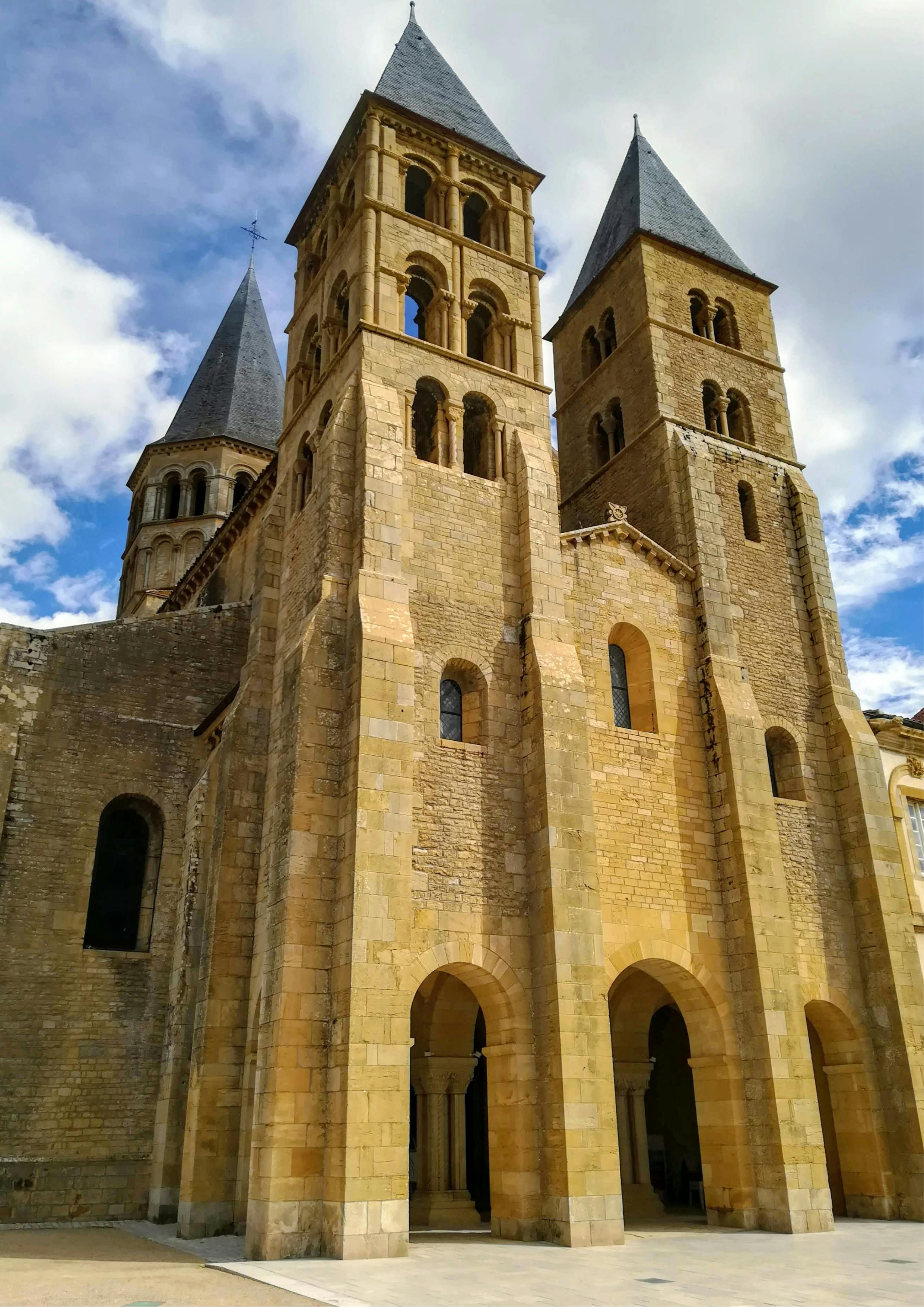 Historic Romanesque Cathedral with Towers · Free Stock Photo